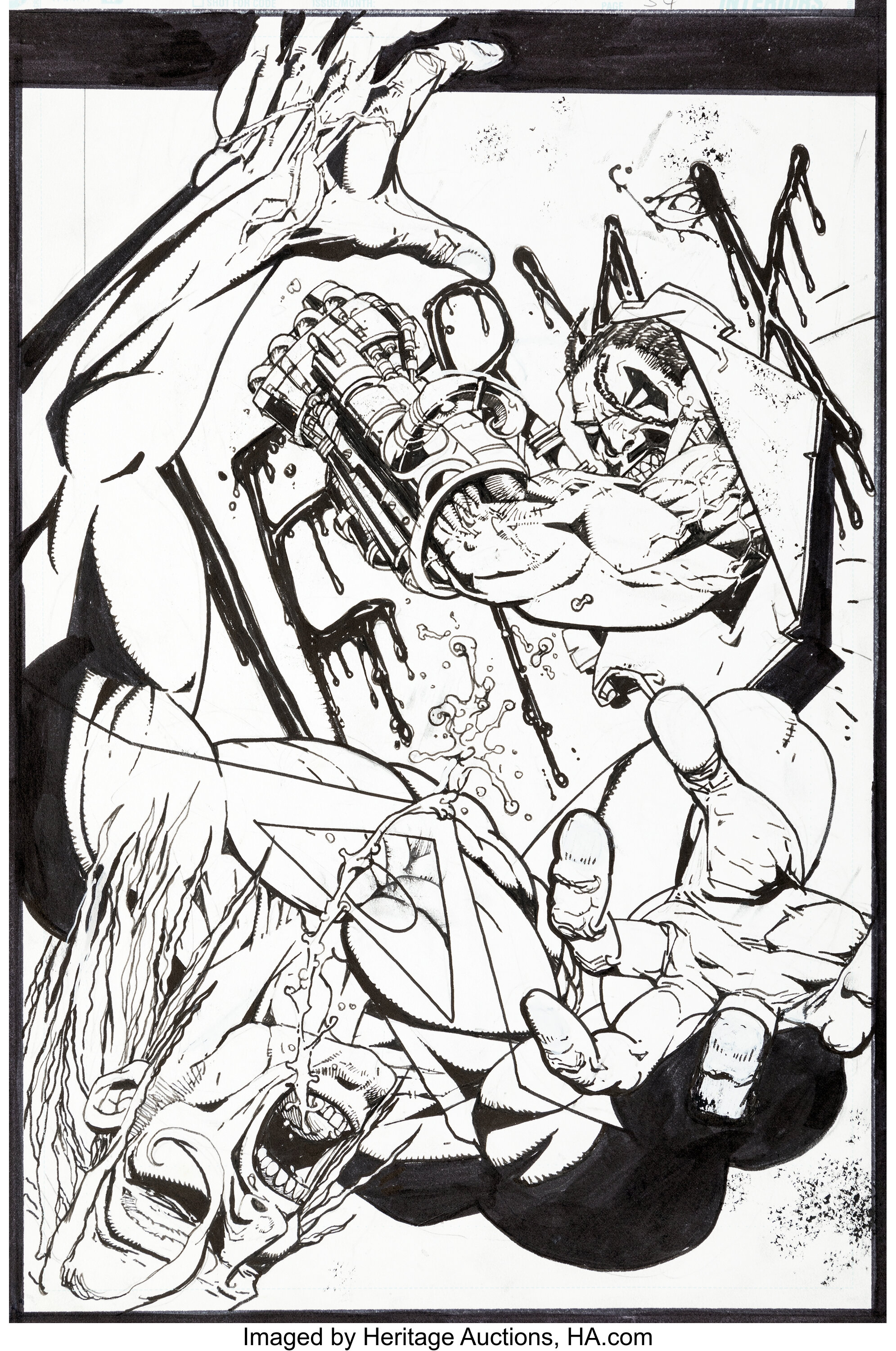 Simon Bisley The Authority / Lobo: Jingle Hell #1 Splash Page 34 | Lot ...