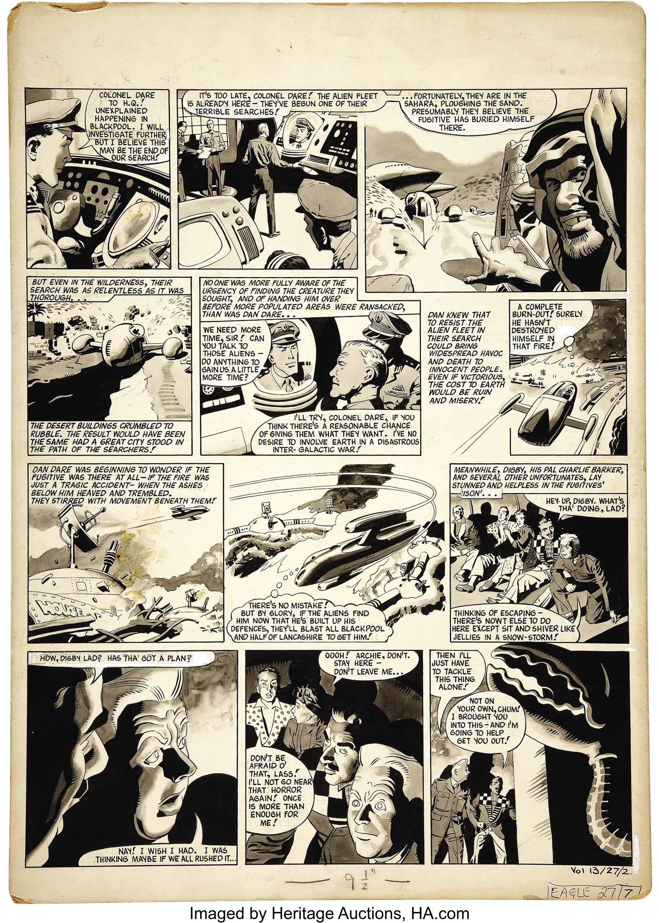 Keith Watson - Eagle Magazine V13 #27, Dan Dare page 7 Original | Lot ...