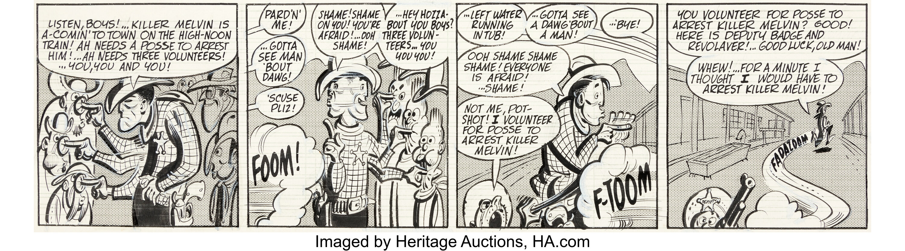 Harvey Kurtzman Pot-Shot Pete Daily Comic Strip Pilot Episode | Lot ...