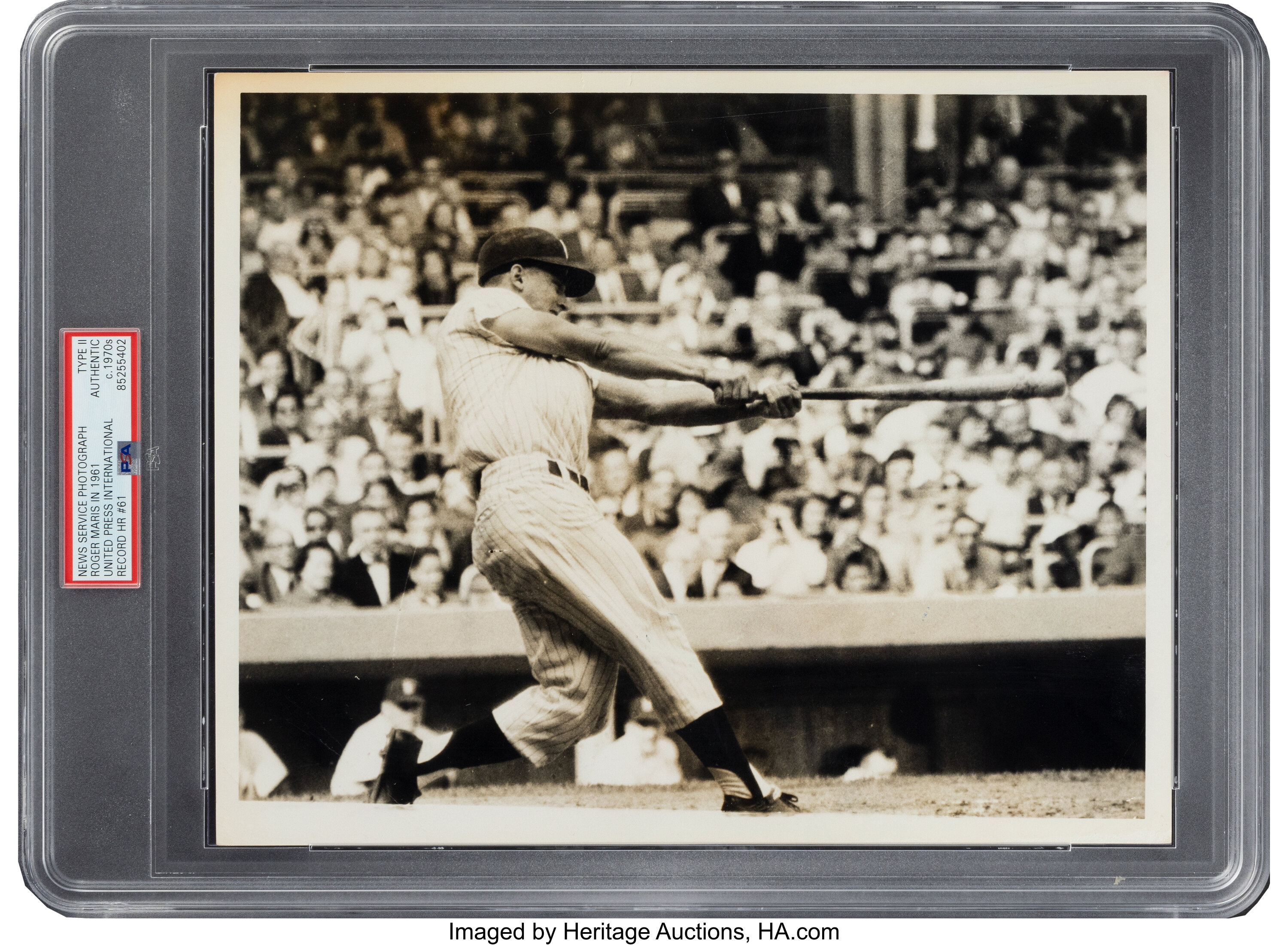 1961 Roger Maris Hits Record Breaking Home Run #61 Original New | Lot ...