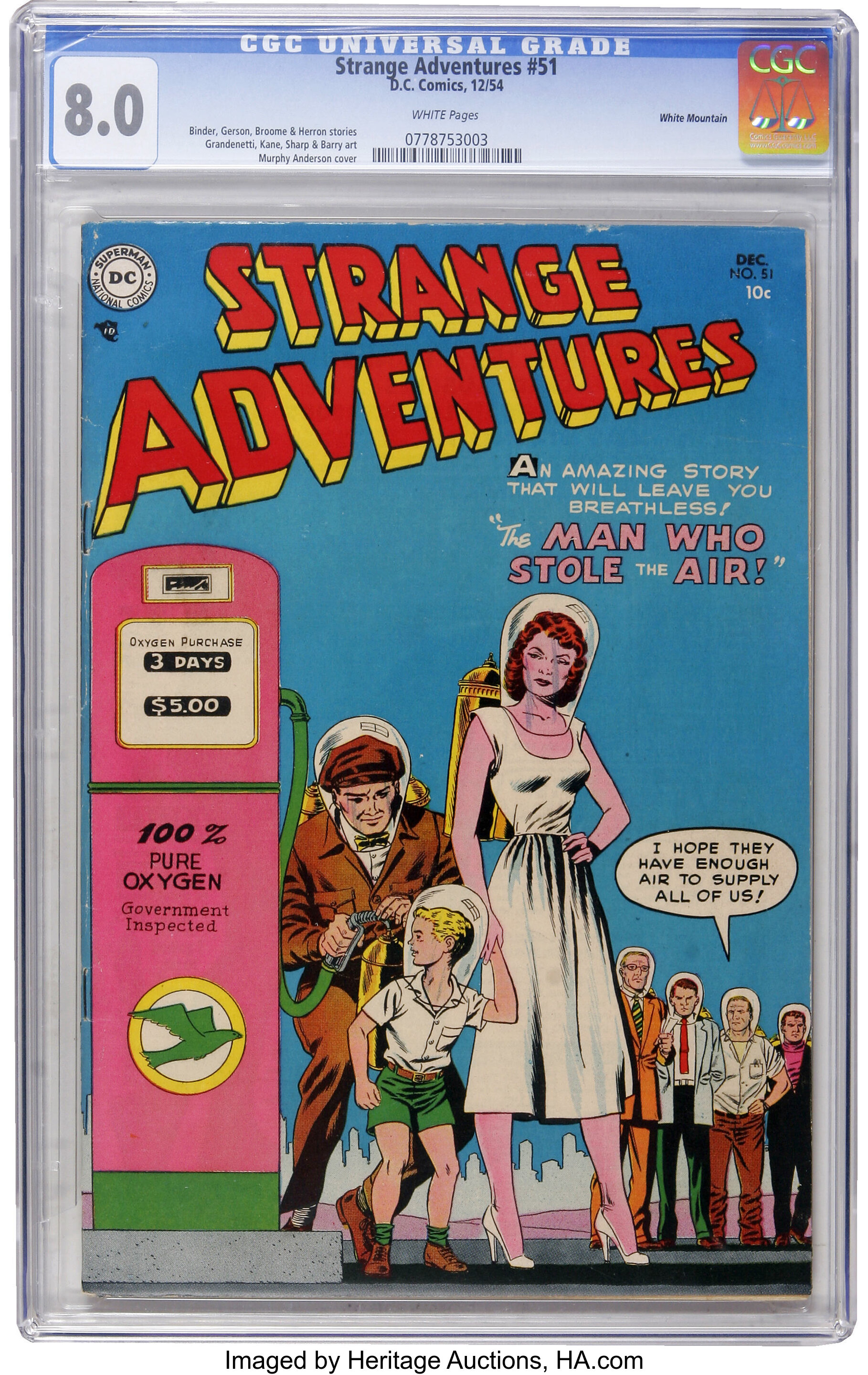 Strange Adventures #51 White Mountain pedigree (DC, 1954) CGC VF | Lot ...