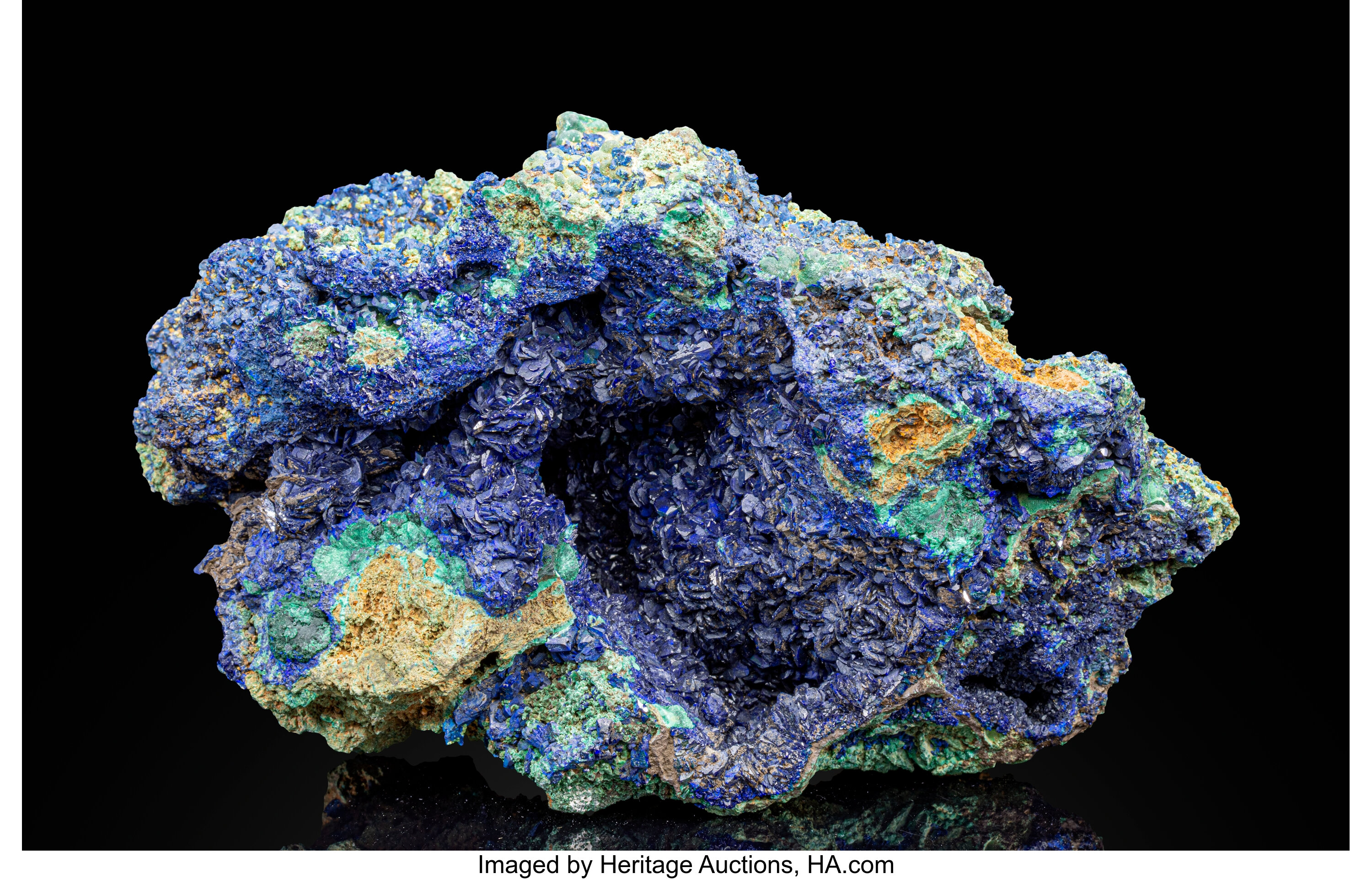 Azurite and Malachite. Liufengshan Mine, Guichi District, Chizhou ...