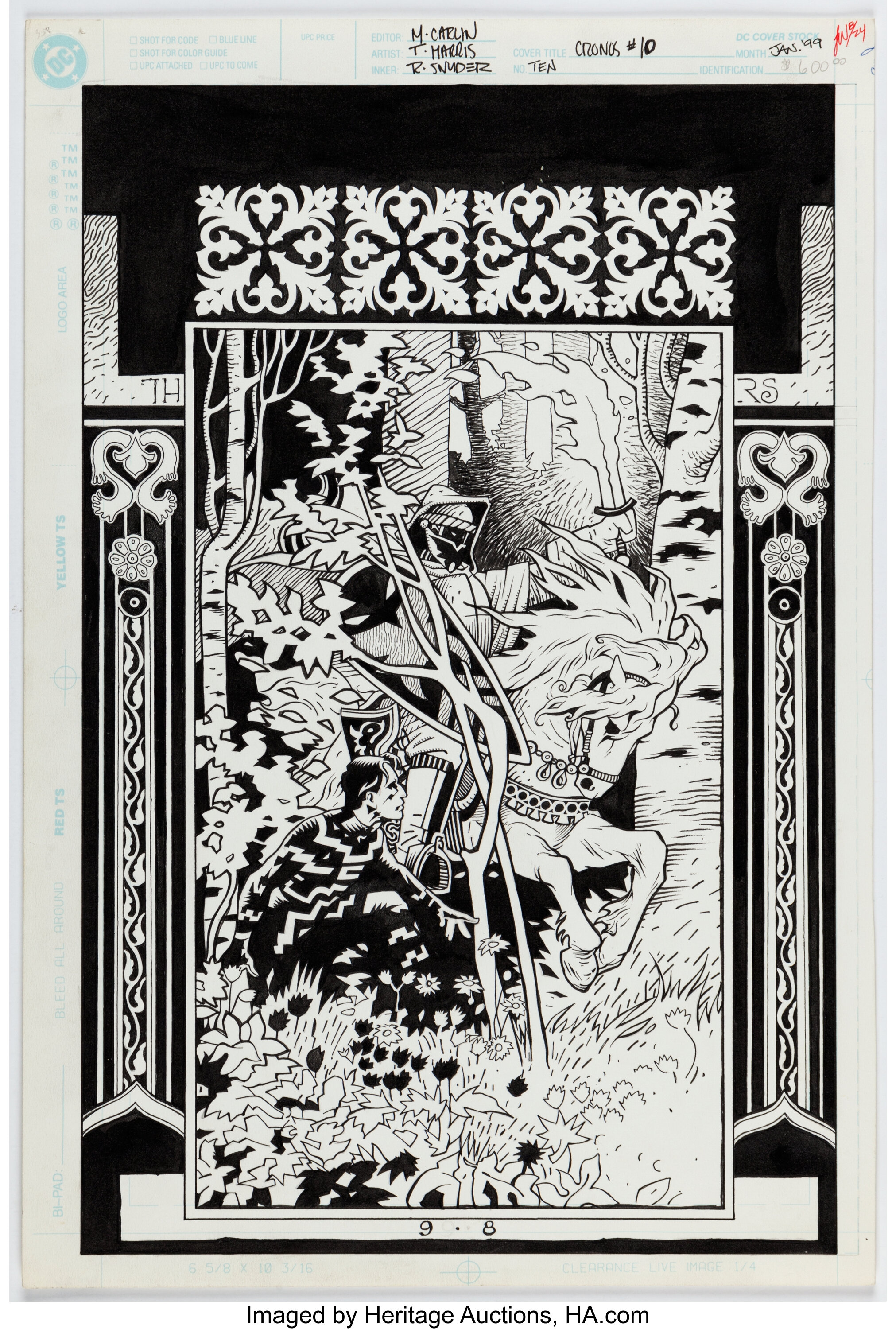 Tony Harris and Ray Snyder Chronos #10 Cover Original Art (DC, | Lot ...