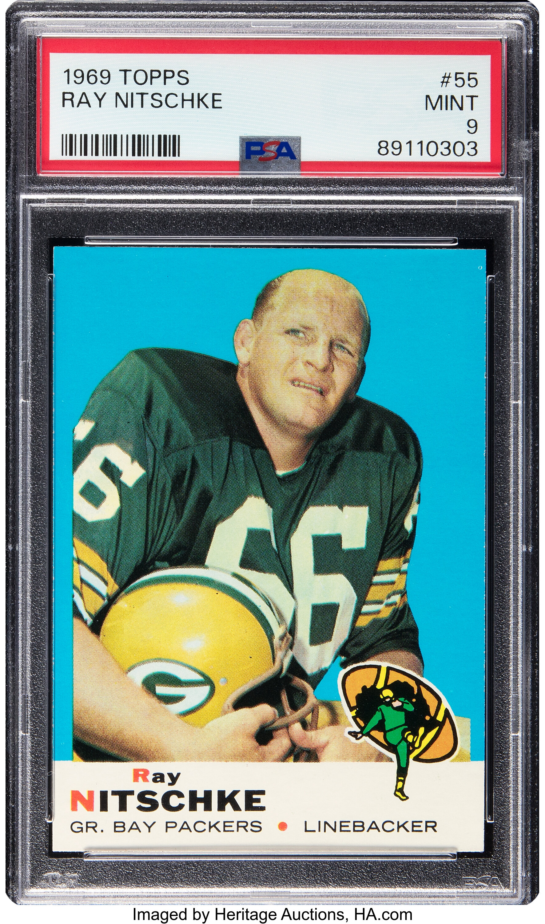 1969 Topps Ray Nitschke #55 PSA Mint 9.... Football Cards Singles | Lot ...
