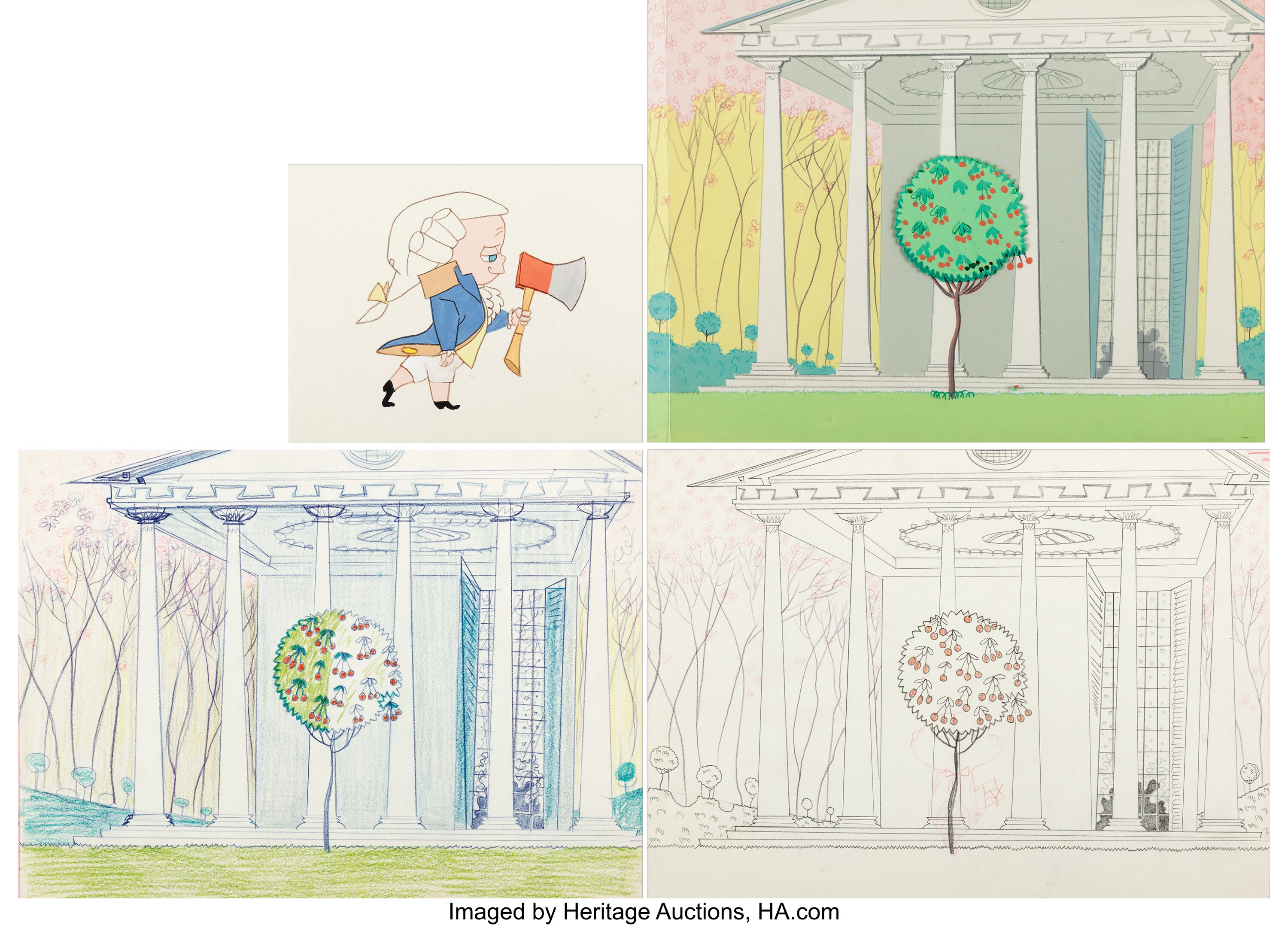 Boyhood Daze Ralph Phillips Character Concept and Layout Drawings | Lot ...