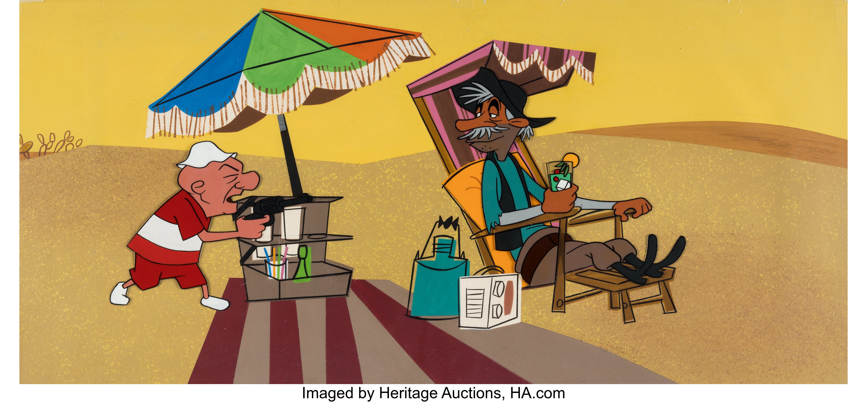 Magoo Beats the Heat Pair of Trimmed-to-Image Production Cels and a ...