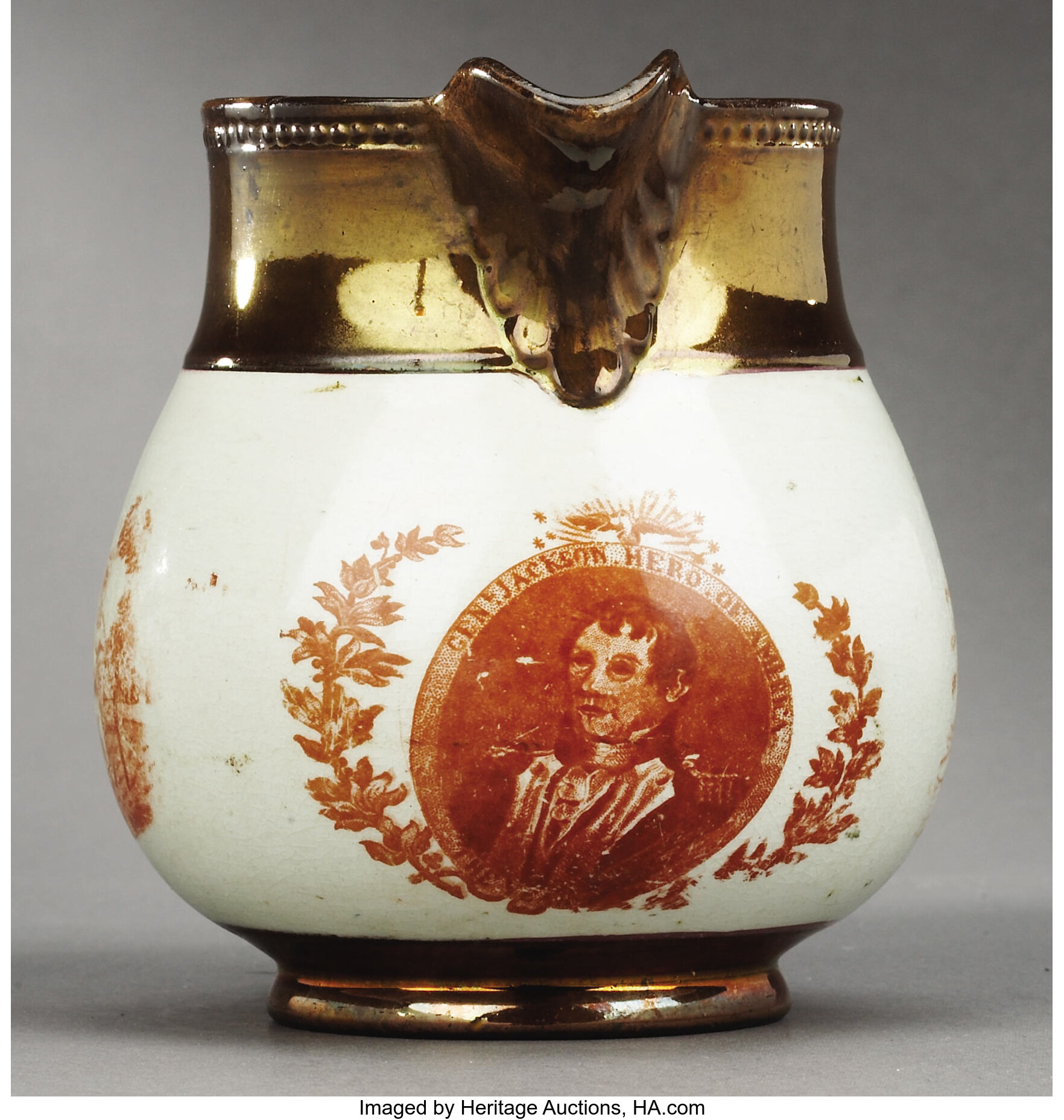 Andrew Jackson: Rare Style of Copper Lustre Pitcher Honoring the | Lot ...