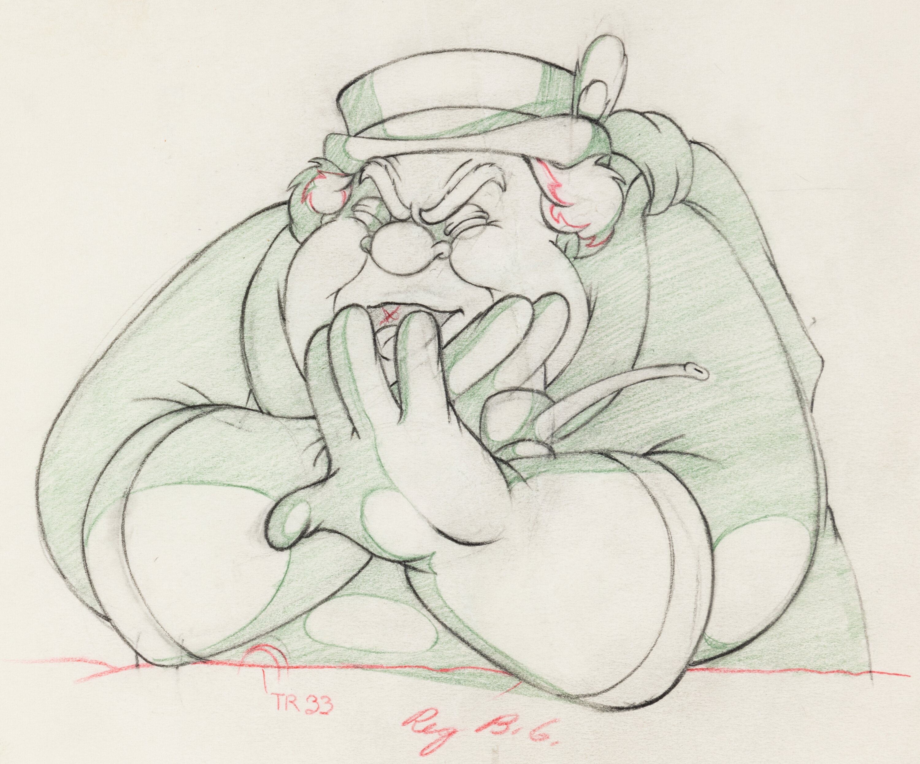 Pinocchio Coachman Animation Drawing (Walt Disney, 1940). ... | Lot ...