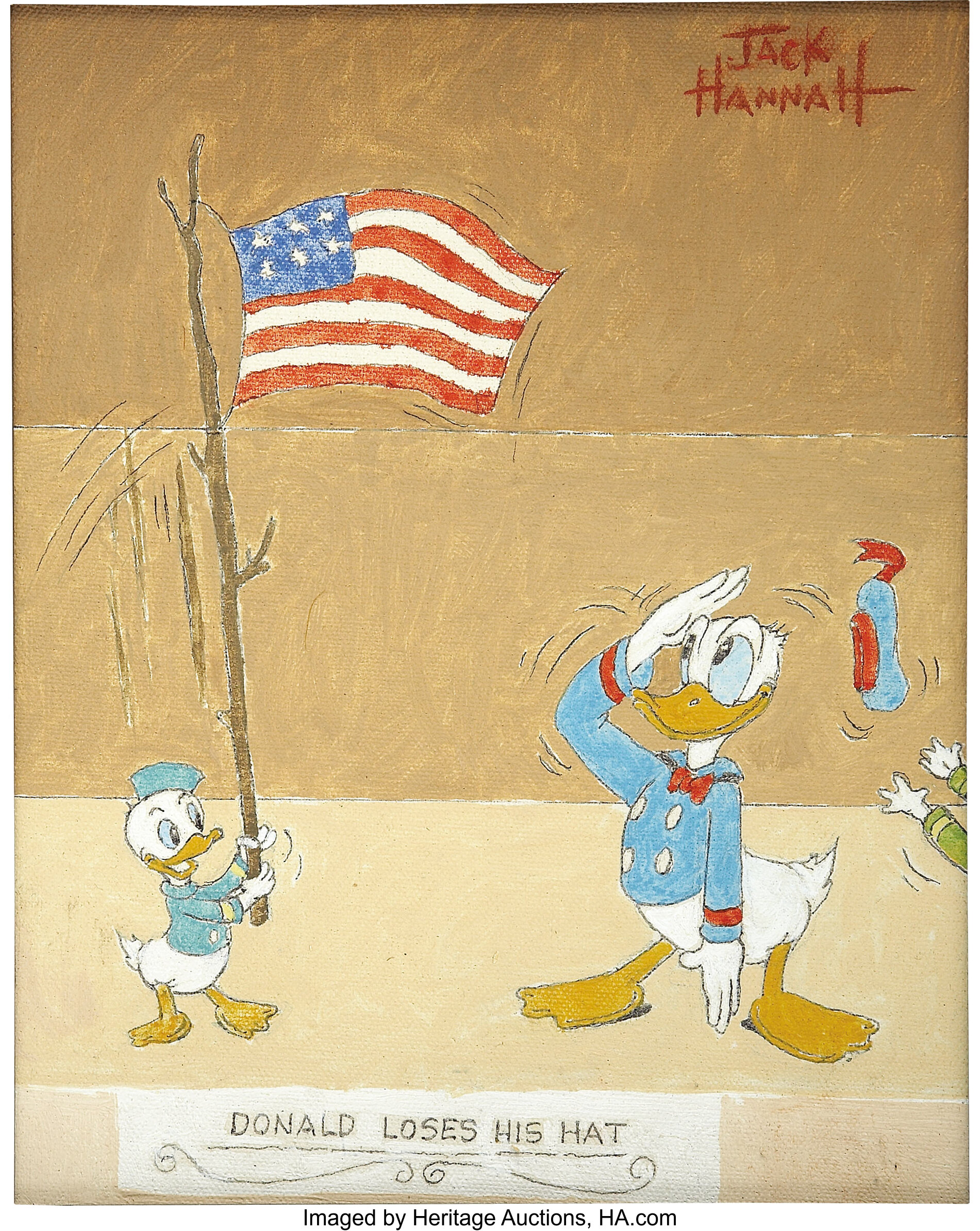Jack Hannah - Donald Duck Painting Original Art (undated).... | Lot ...