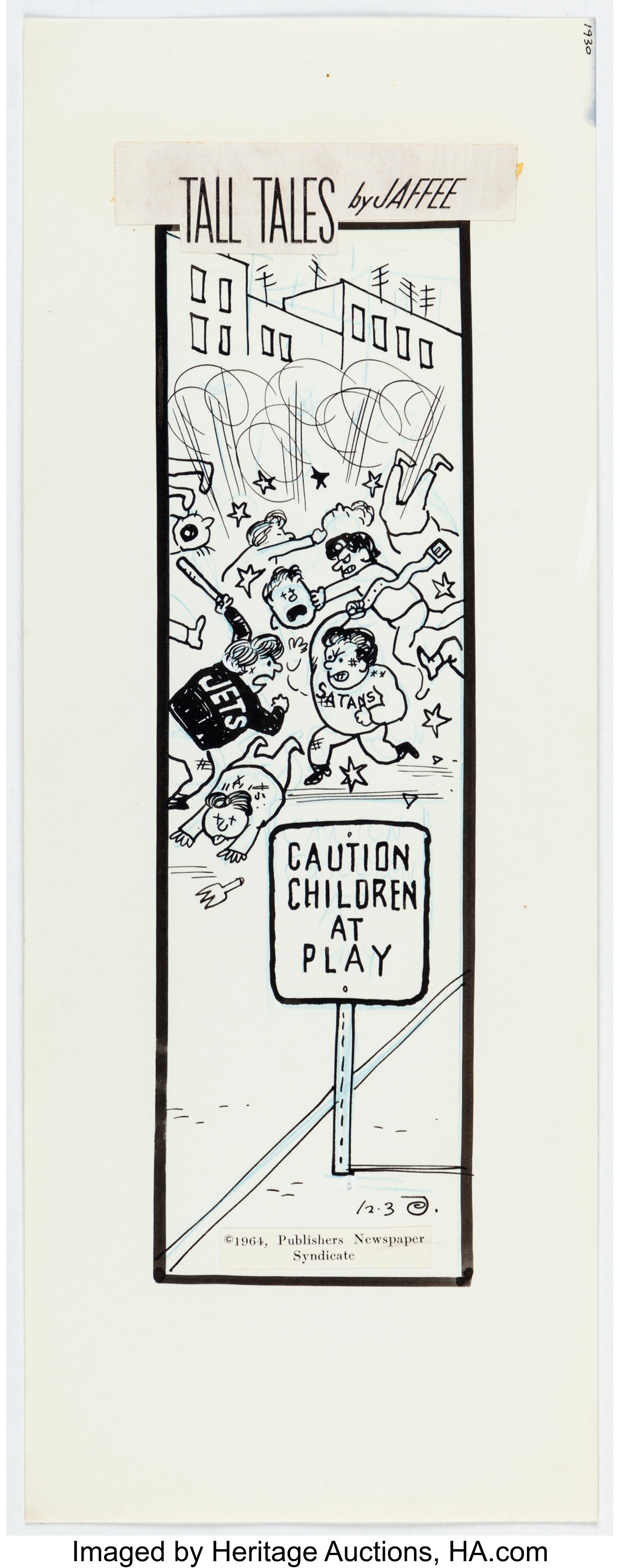Al Jaffee Tall Tales Daily Comic Strip Original Art dated 12-3-64 | Lot ...