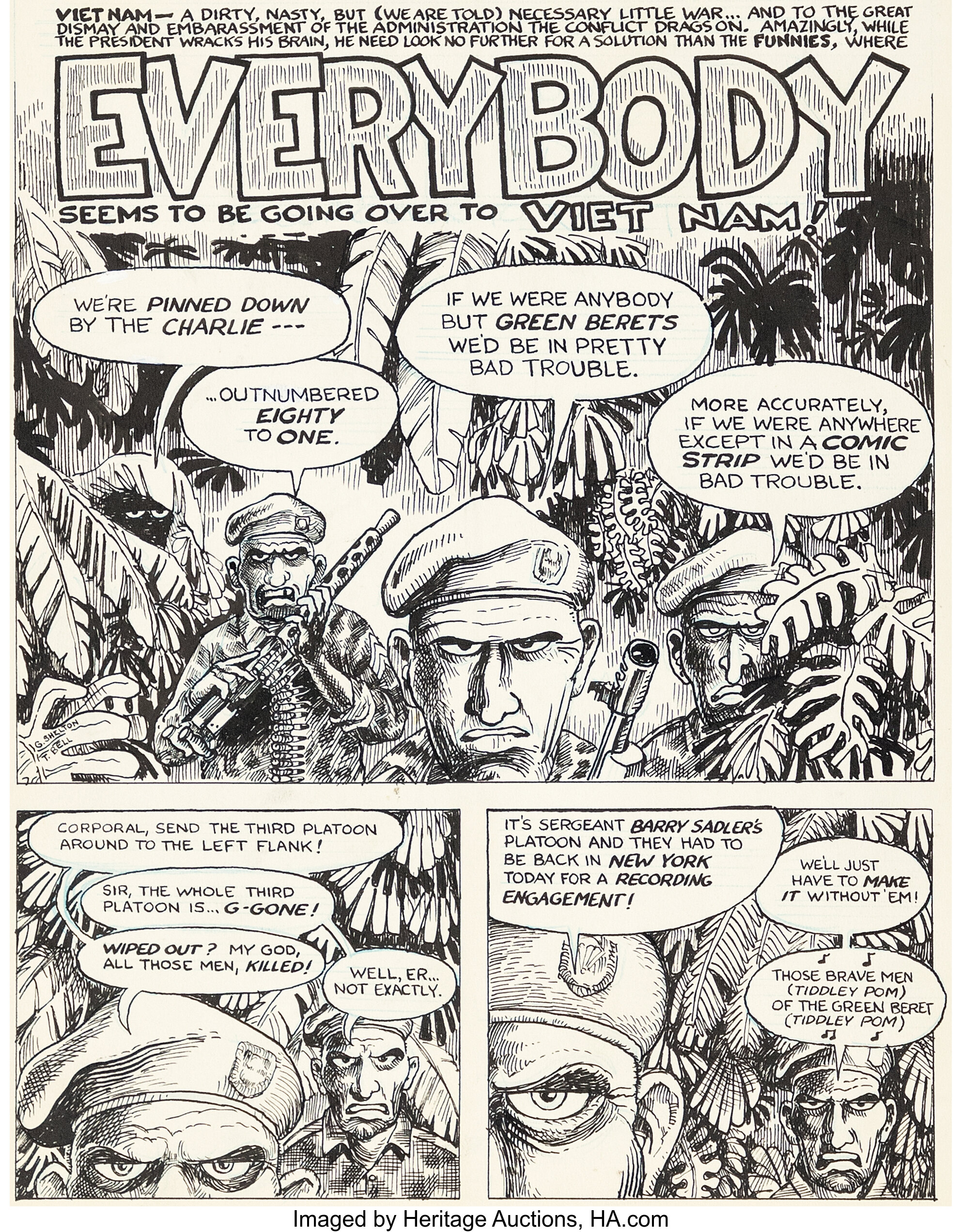 Gilbert Shelton Wonder Wart-Hog #1 Complete 3-Page Story Original | Lot ...