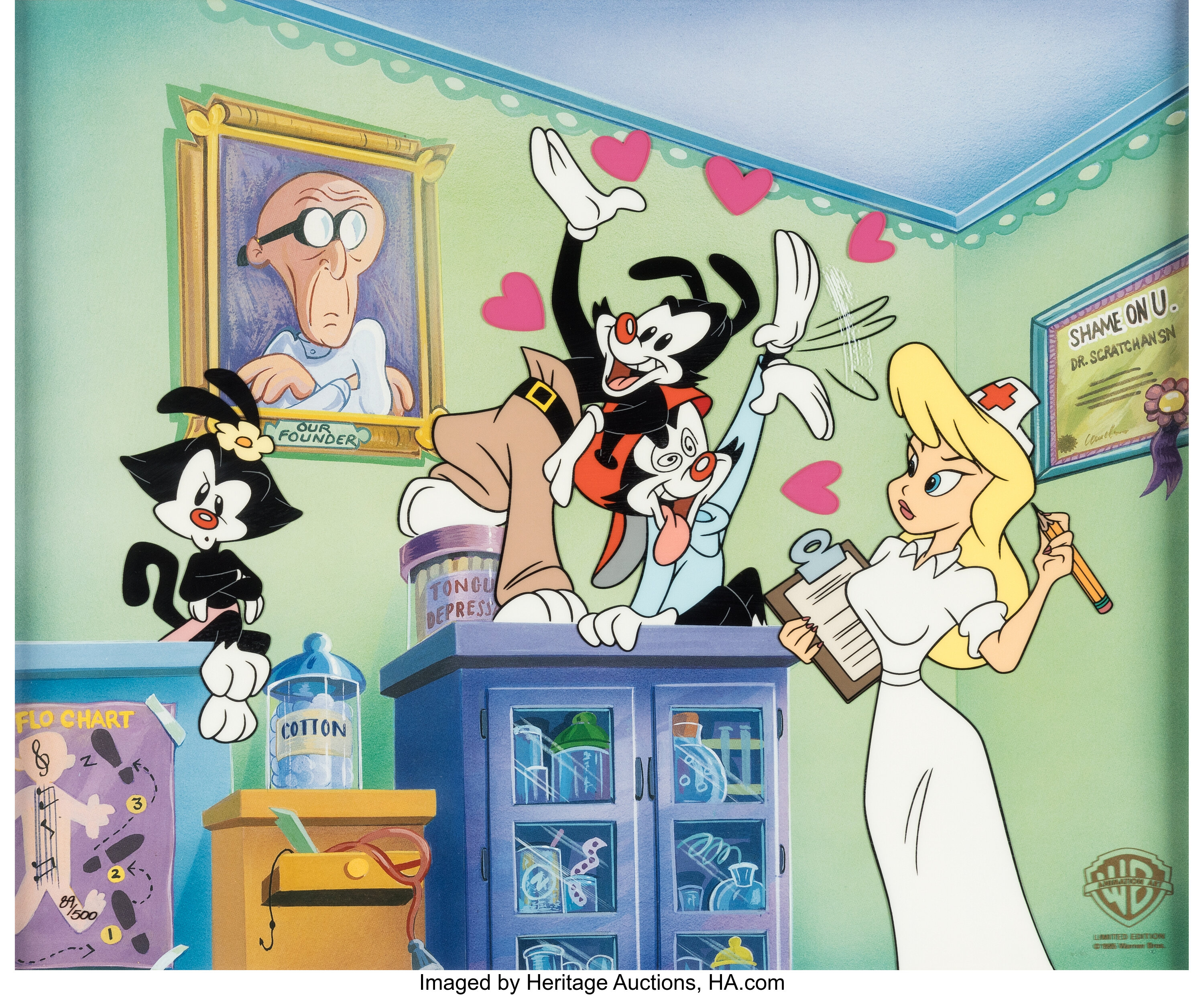 Animaniacs "Hello Nurse" Yakko, Wakko, and Dot Limited Edition Cel ...