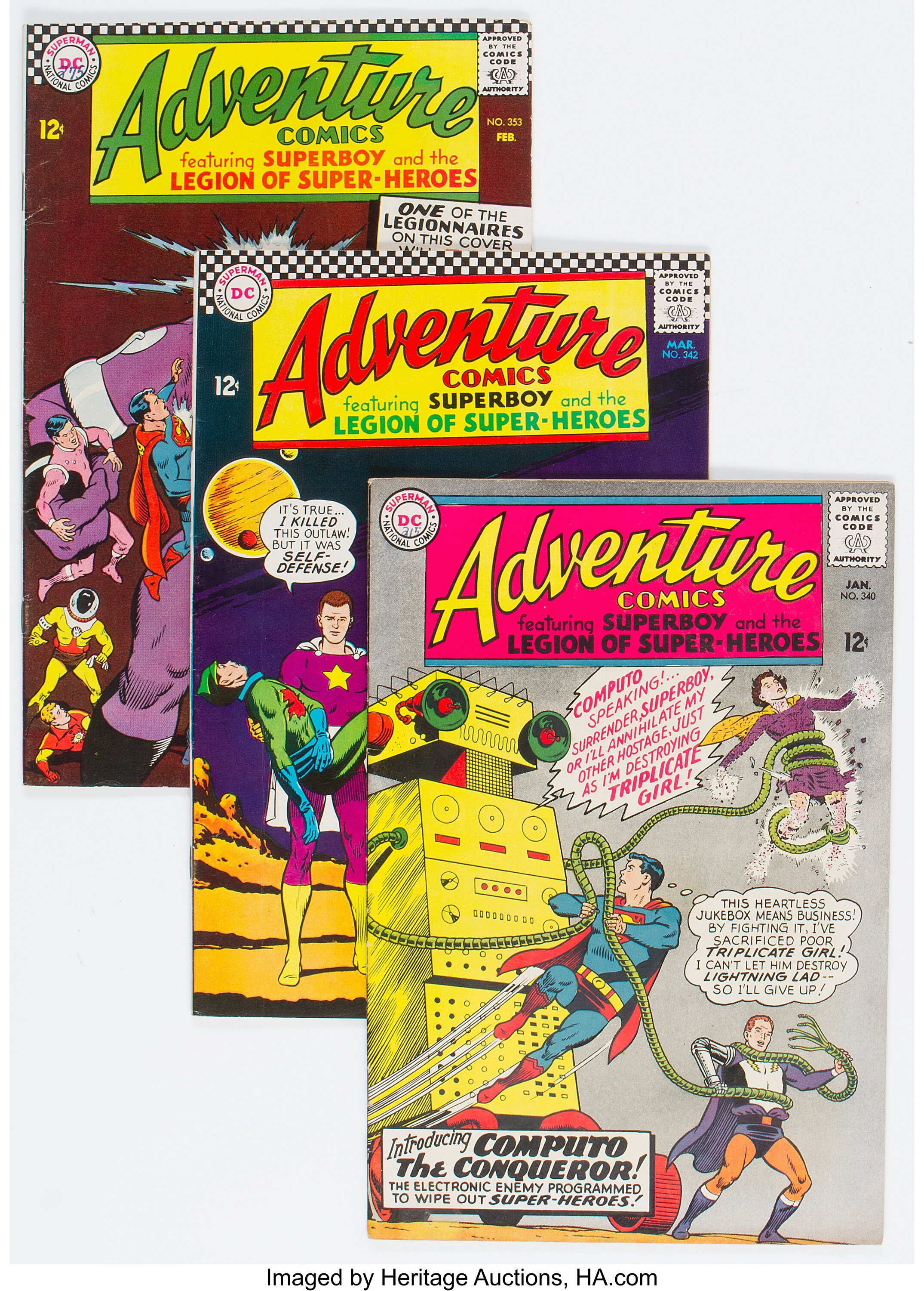 Adventure Comics Group of 16 (DC, 1966-67) Condition: Average | Lot ...