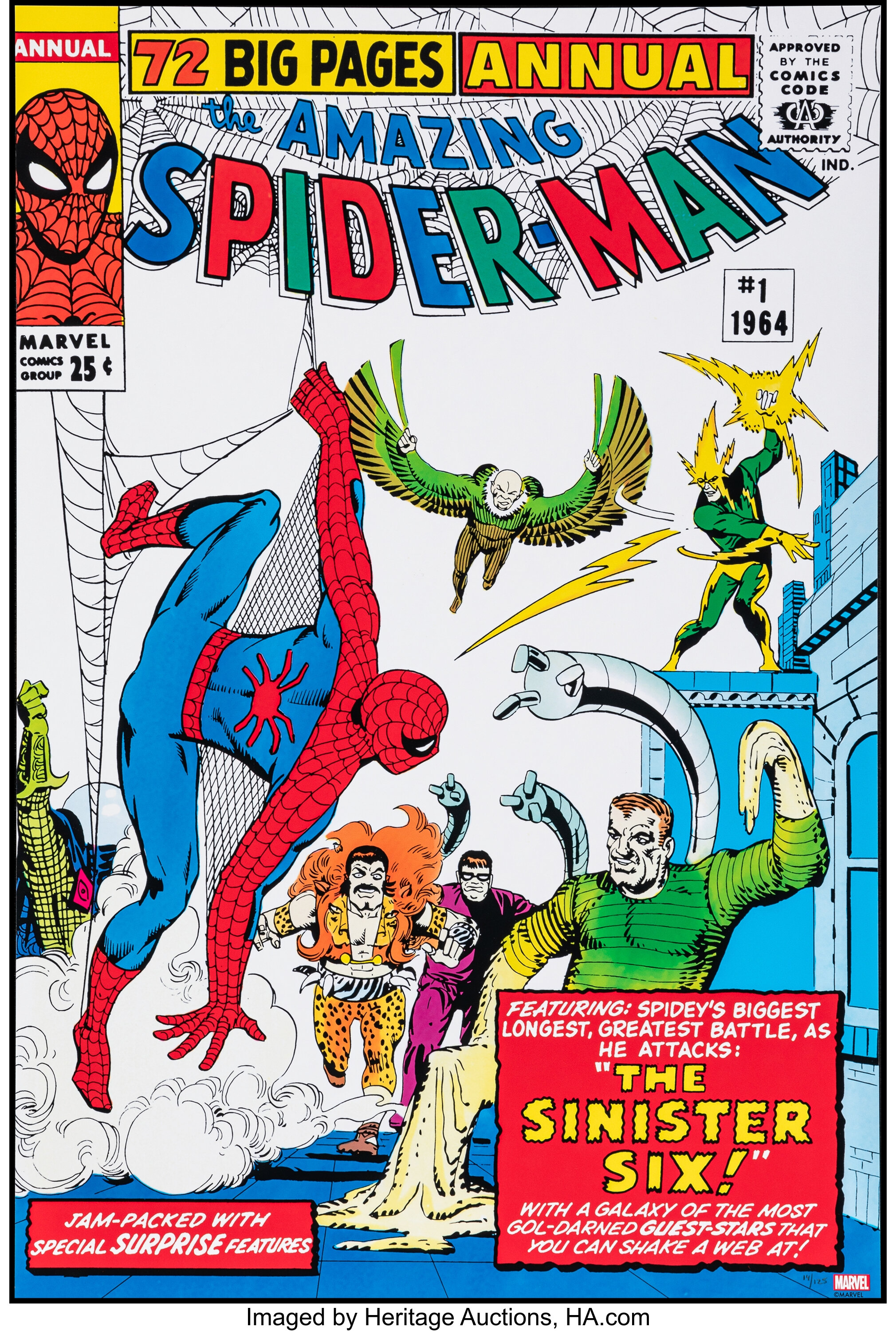 Amazing Spider-Man Annual #1 - 14/125 by Stan Lee & Steve Ditko | Lot ...