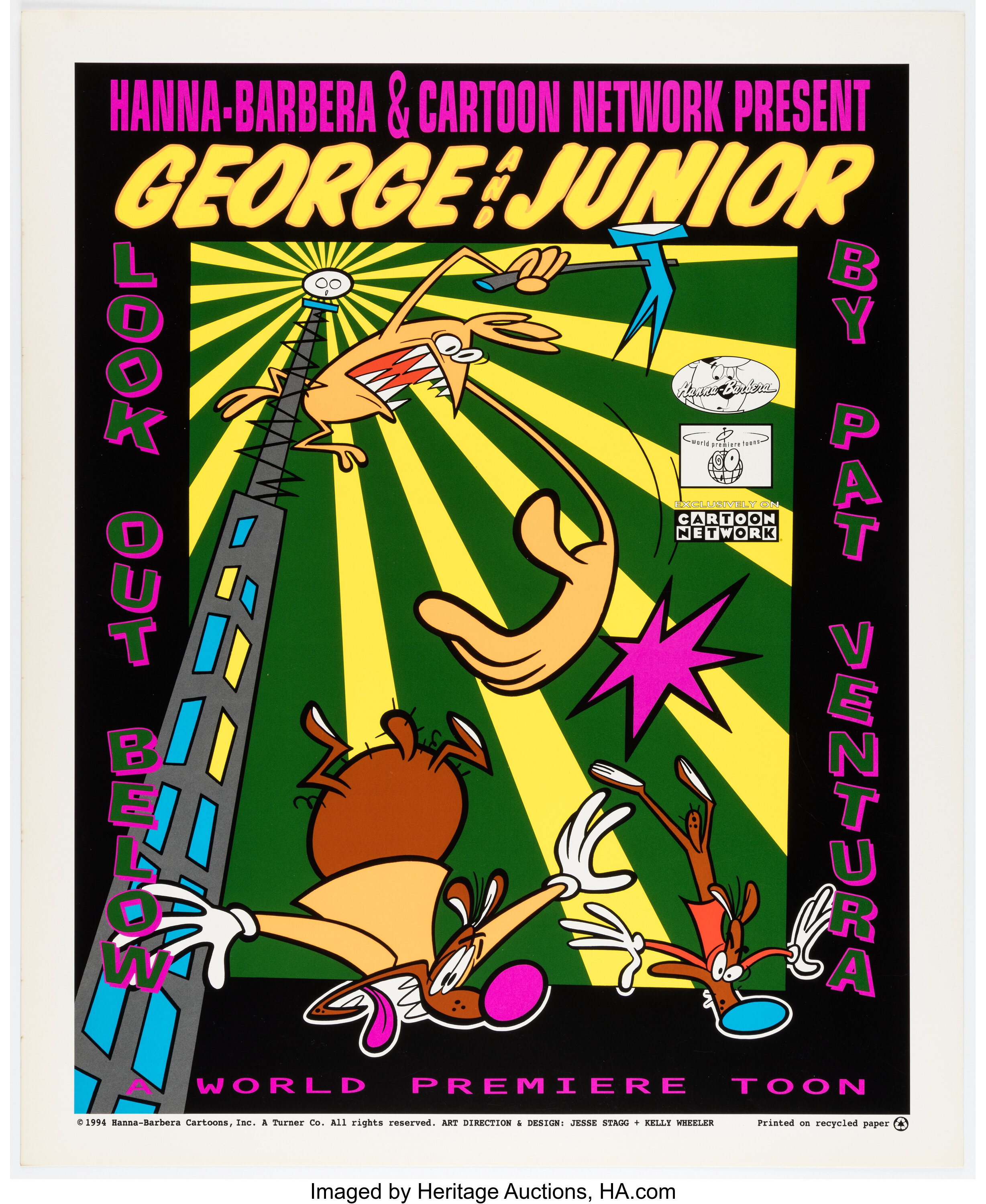 Cartoon Network "World Premiere Toon" RARE George and Junior "Look ...