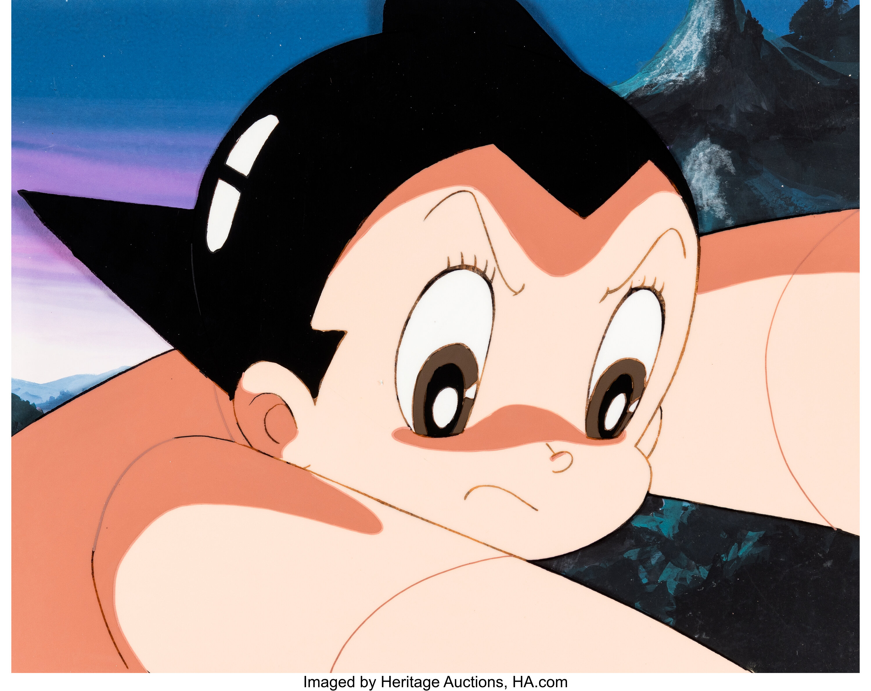 Astro Boy Production Cel with Production Background (Tezuka | Lot ...