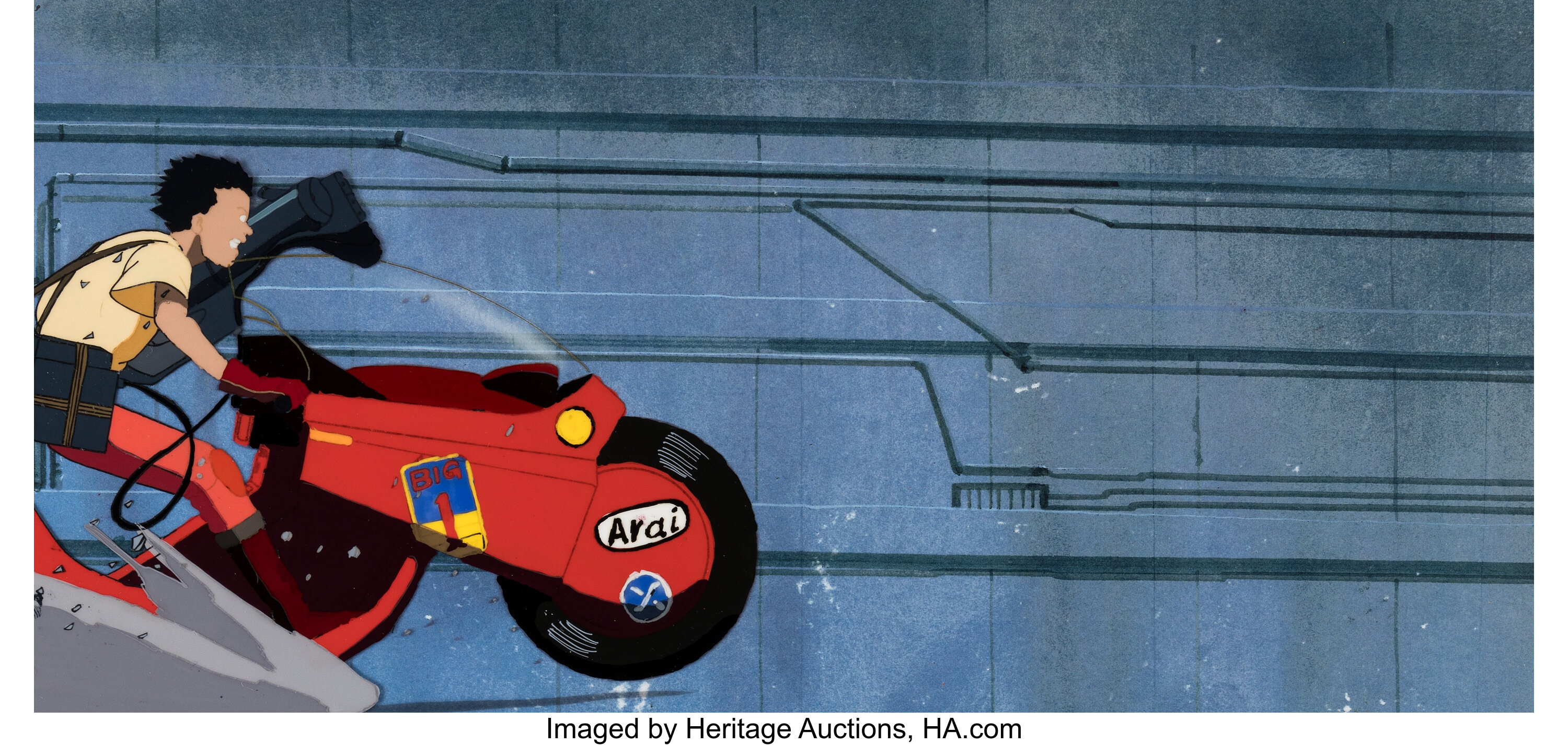 Akira Kaneda on Motorcycle Production Cel (Tokyo Movie Shinsha, | Lot ...