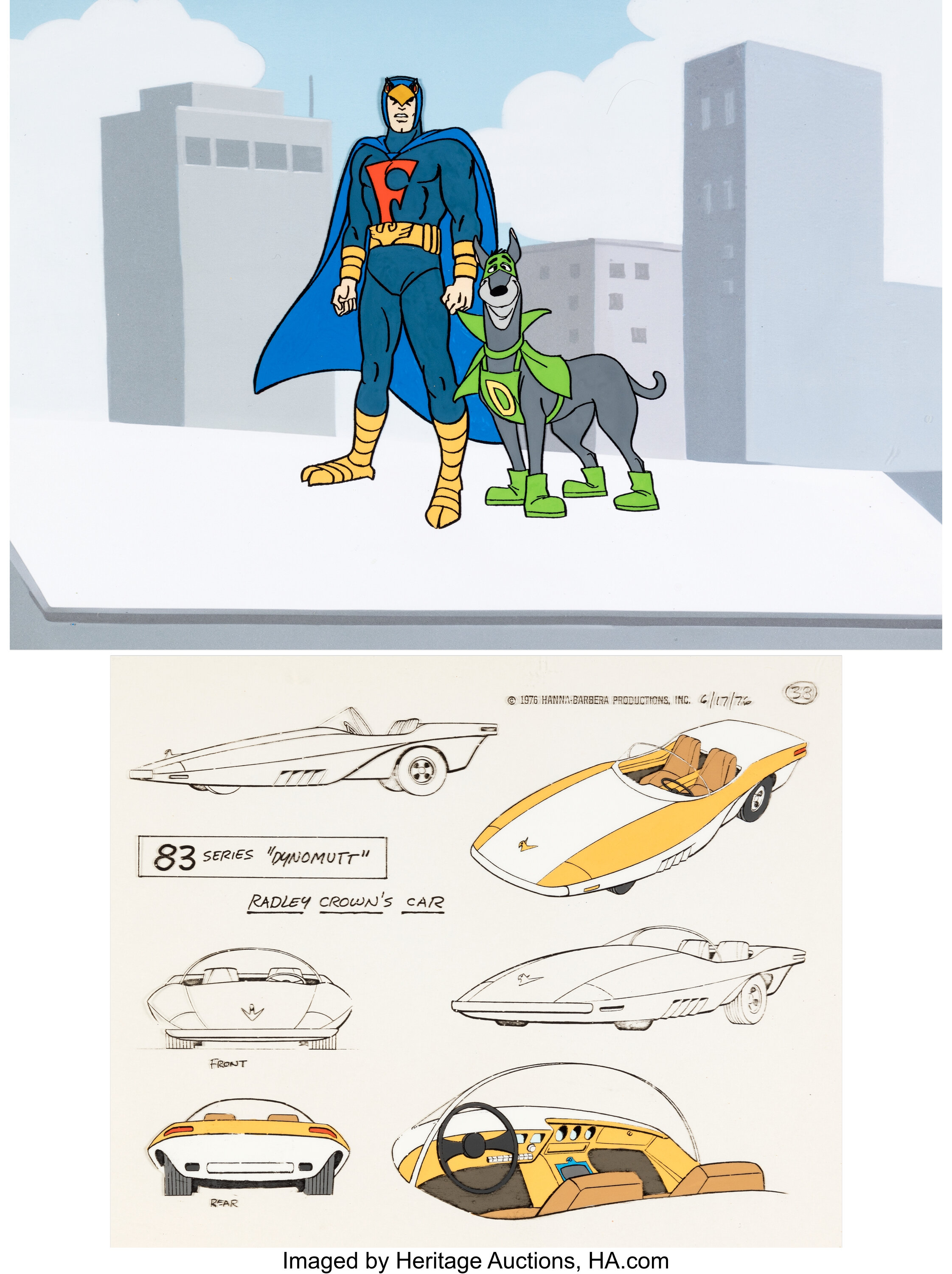 Dynomutt, Dog Wonder The Blue Falcon and Dynomutt Publicity Cel | Lot ...