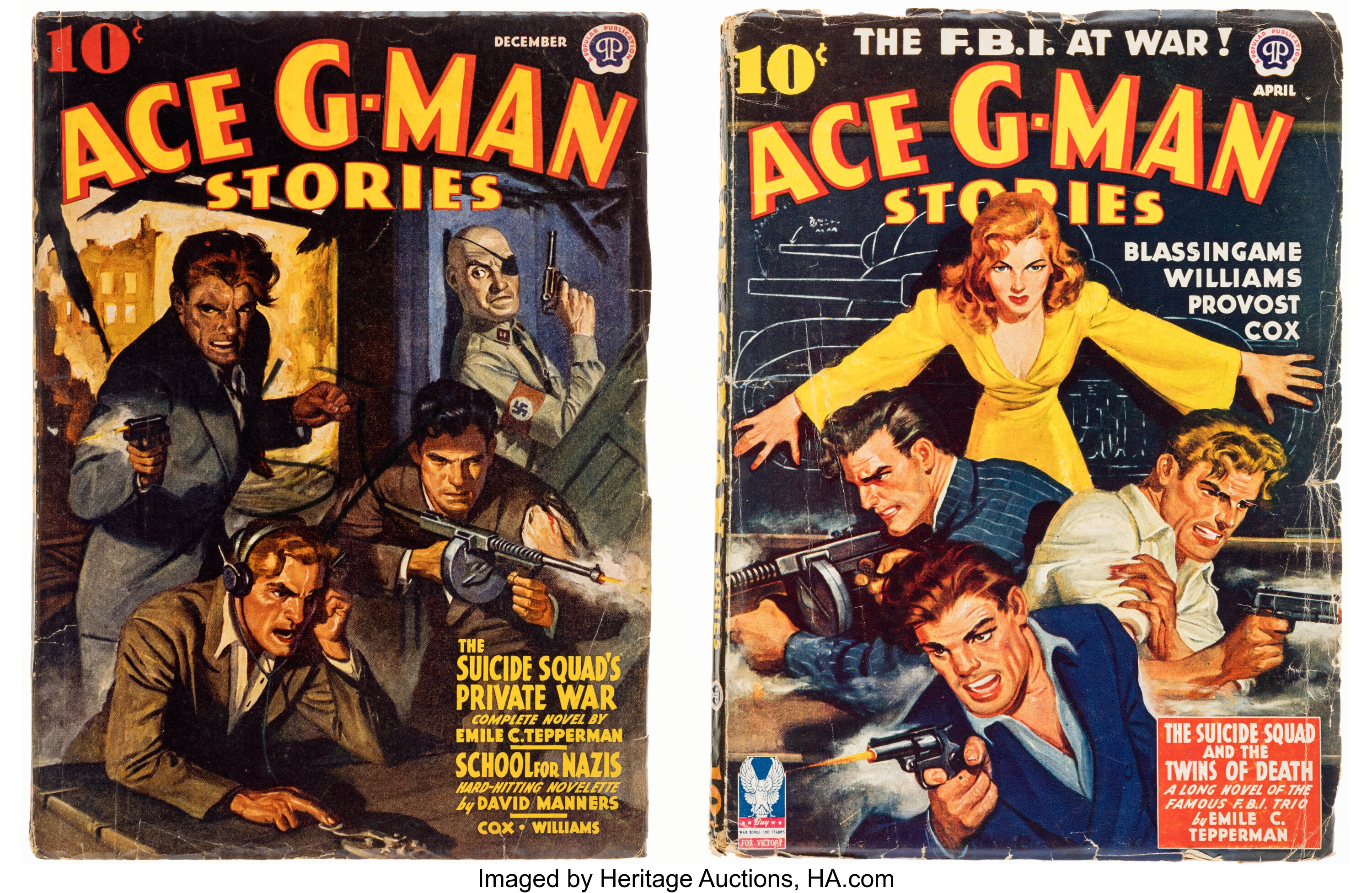 Ace G-Man Stories Group of 2 (Popular, 1941-43) Condition: Average ...