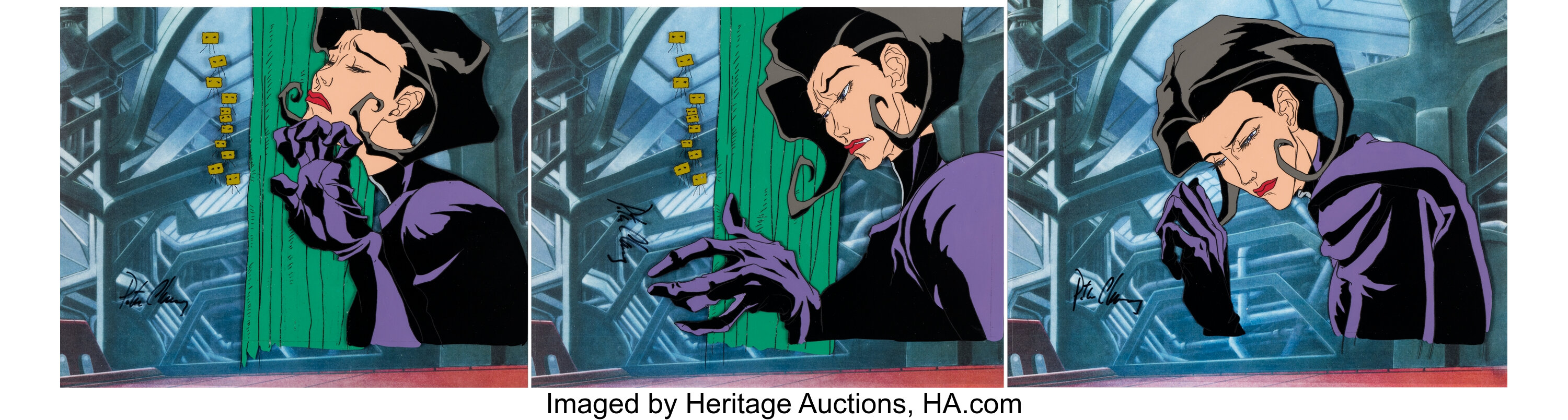 Æon Flux "Leisure" Aeon Flux Animation Drawing Sequence of 3 Signed ...