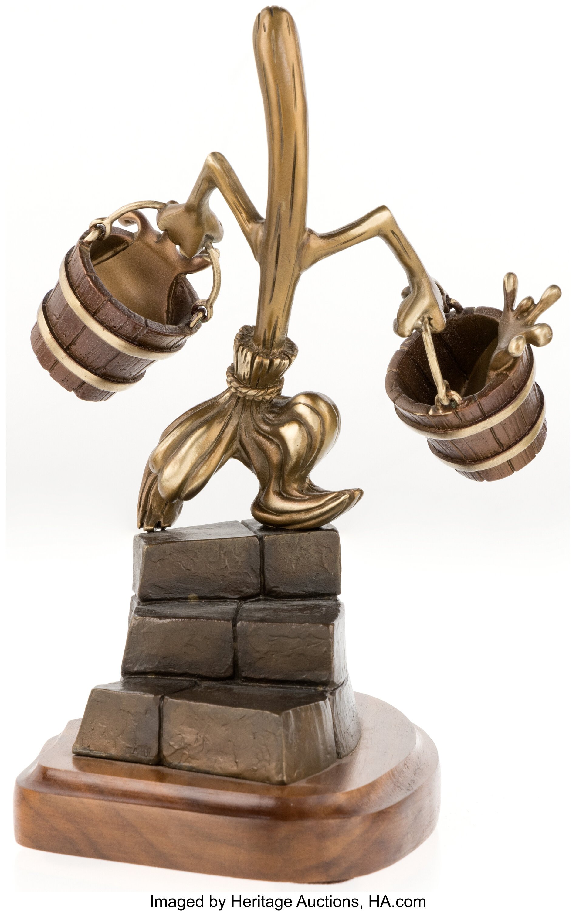Fantasia "The Sorcerer's Apprentice" Enchanted Broom Bronze Figure ...