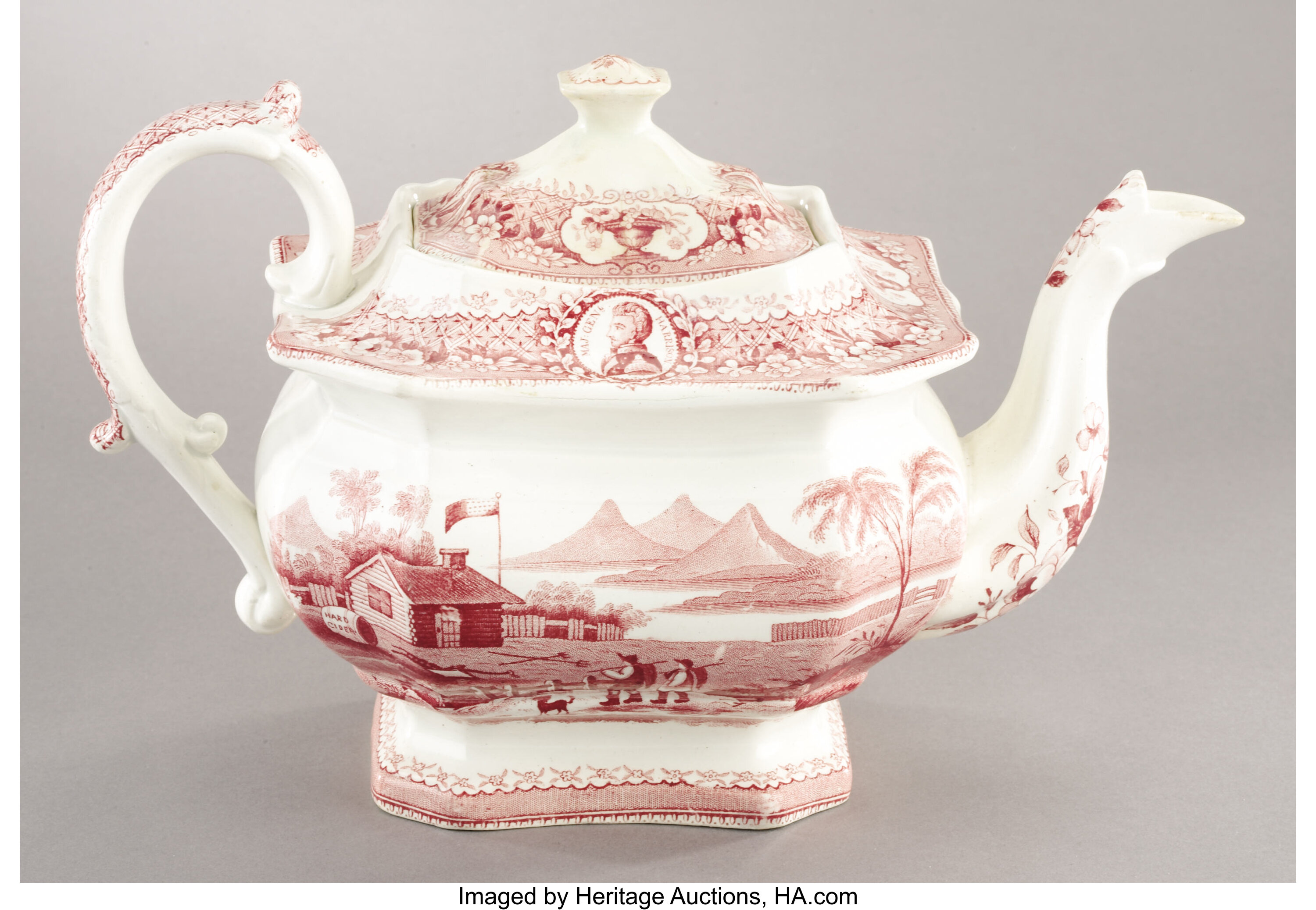 William Henry Harrison: Scarce 1840 Campaign Teapot.... Political | Lot ...