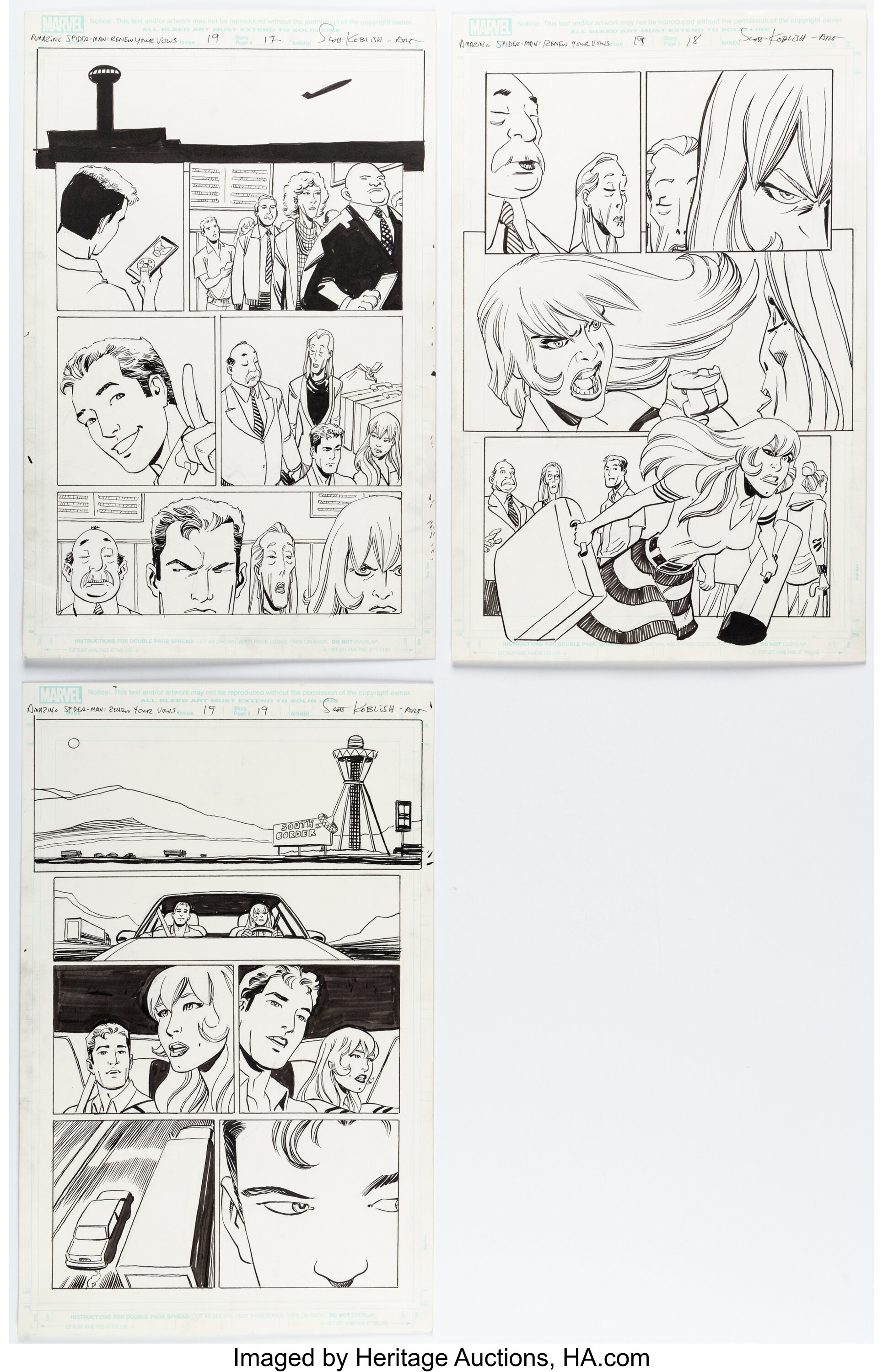Scott Koblish Amazing Spider-Man: Renew Your Vows #19 Story Pages | Lot ...