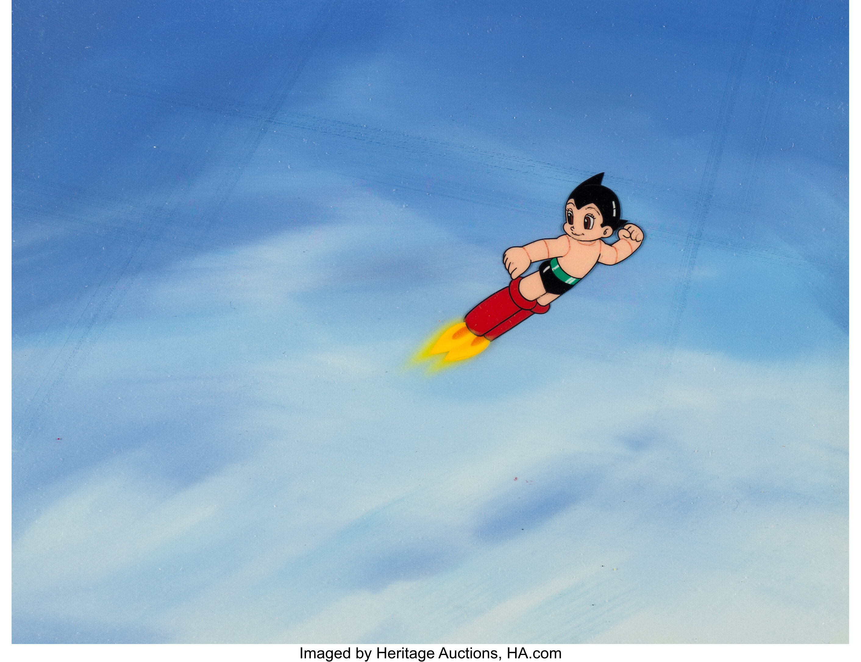 Astro Boy Production Cel with Production Background (Tezuka | Lot ...