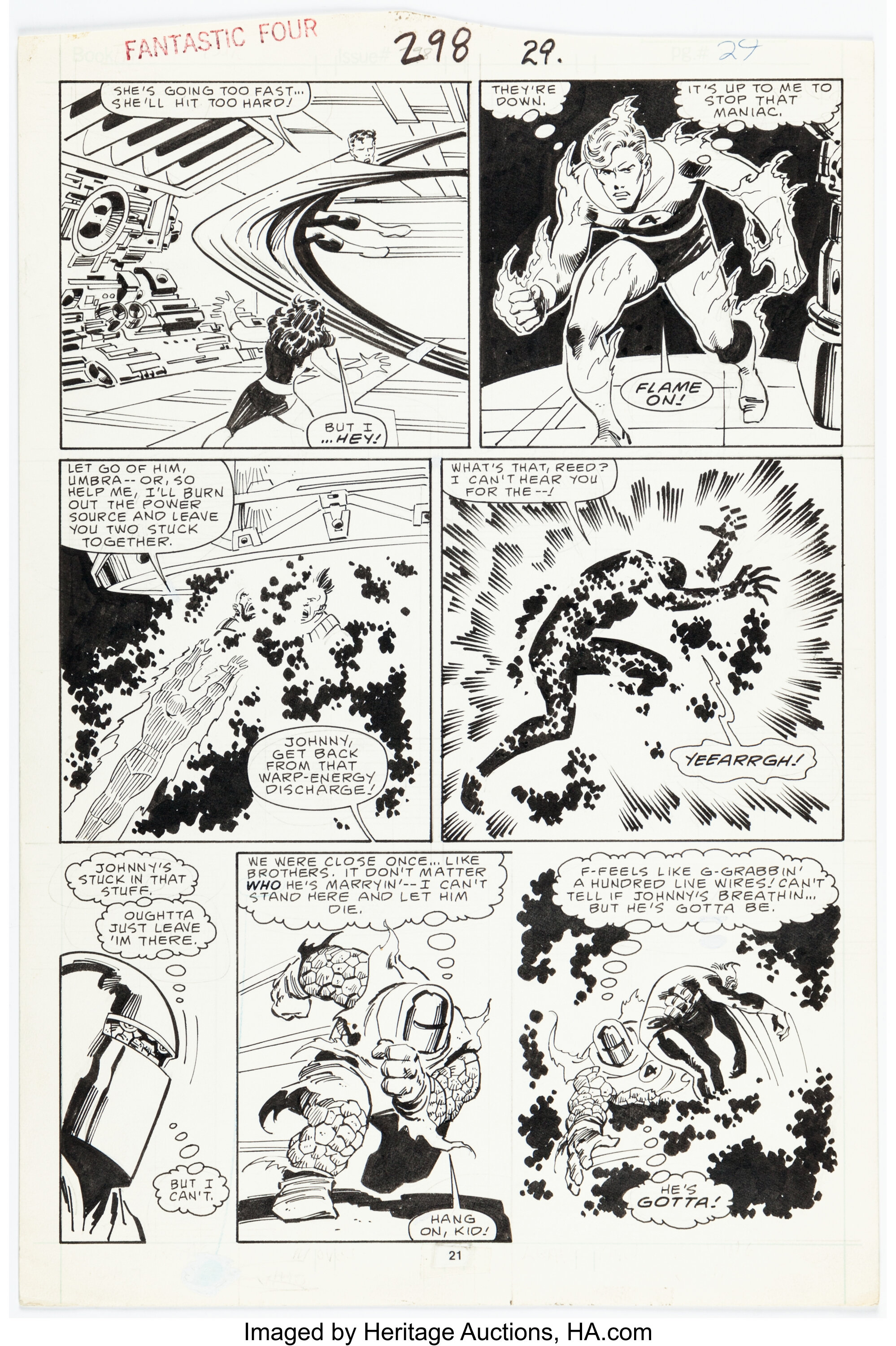 John Buscema and Sal Buscema Fantastic Four #298 Story Page 21 | Lot ...