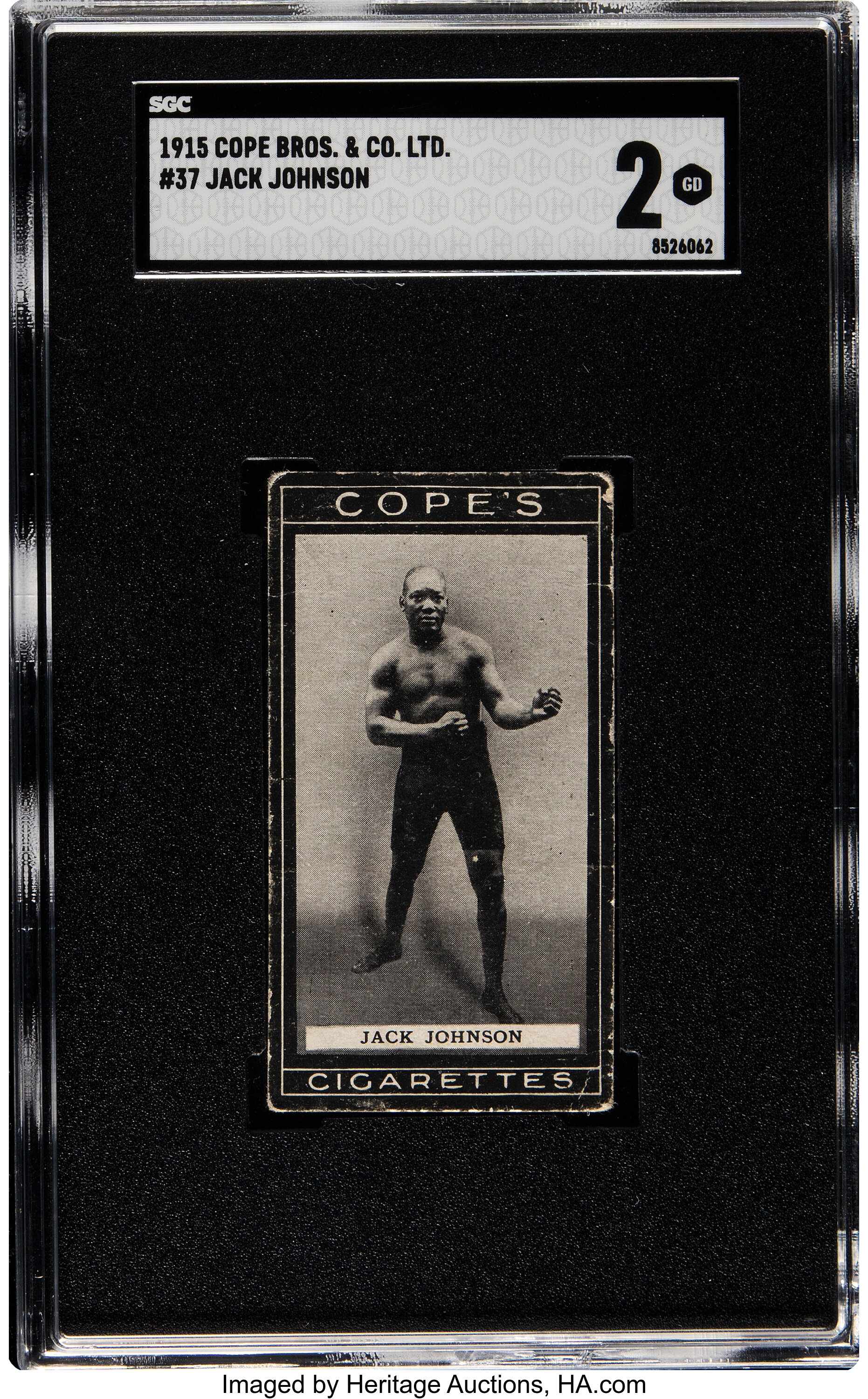 1915 Cope. Bros. & Co. Ltd. #37 Jack Johnson SGC GD 2.... Boxing | Lot ...
