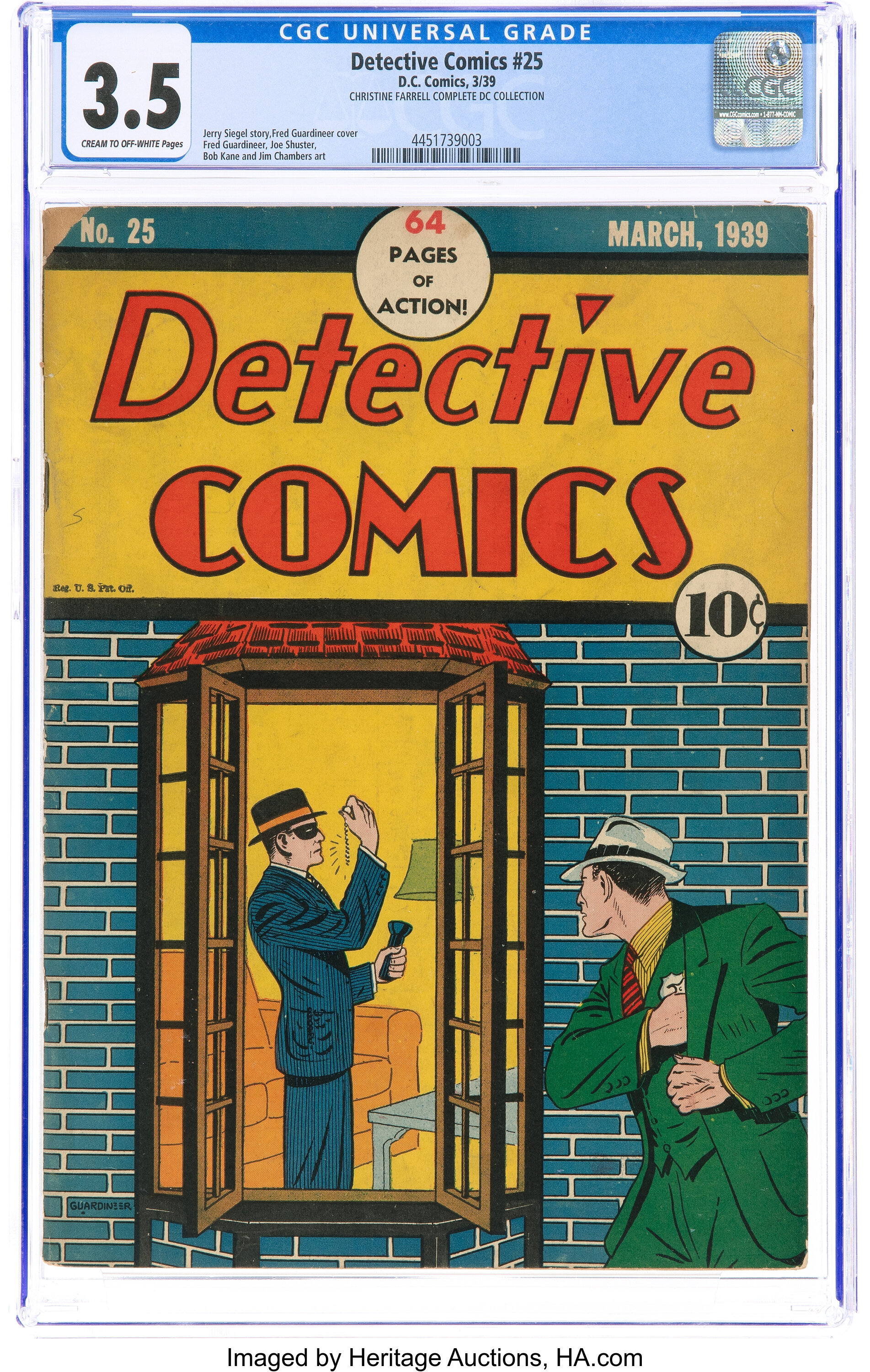 Detective Comics #25 (DC, 1939) CGC VG- 3.5 Cream to off-white | Lot ...
