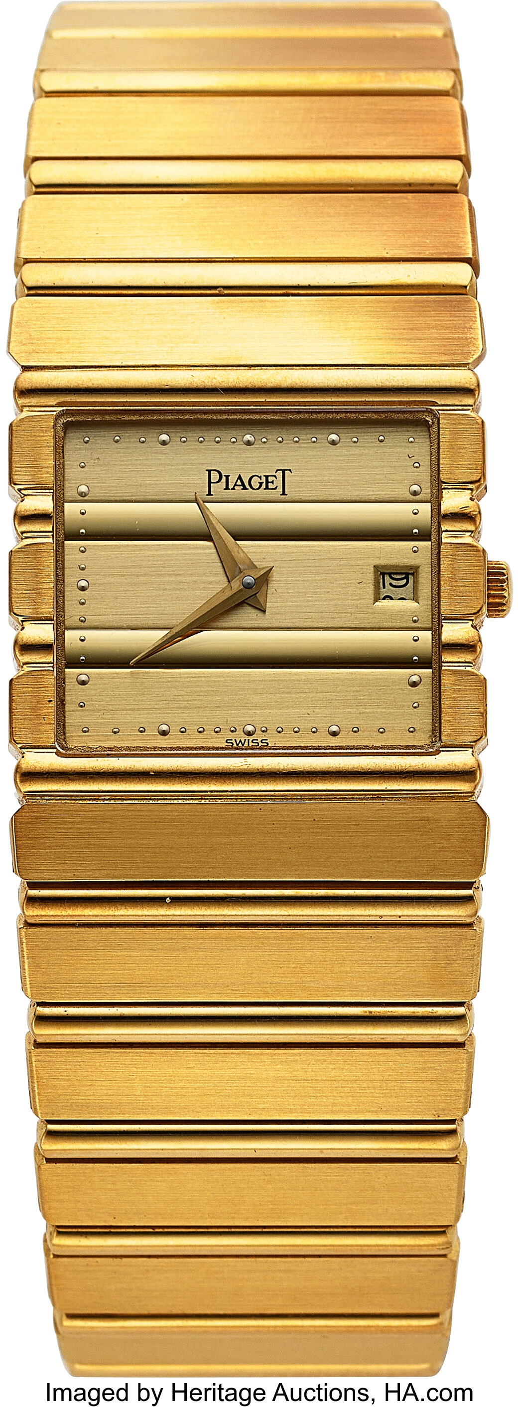 Piaget, 18k Gold Gent's Wristwatch With Date, Ref. 31131 C 701, | Lot ...