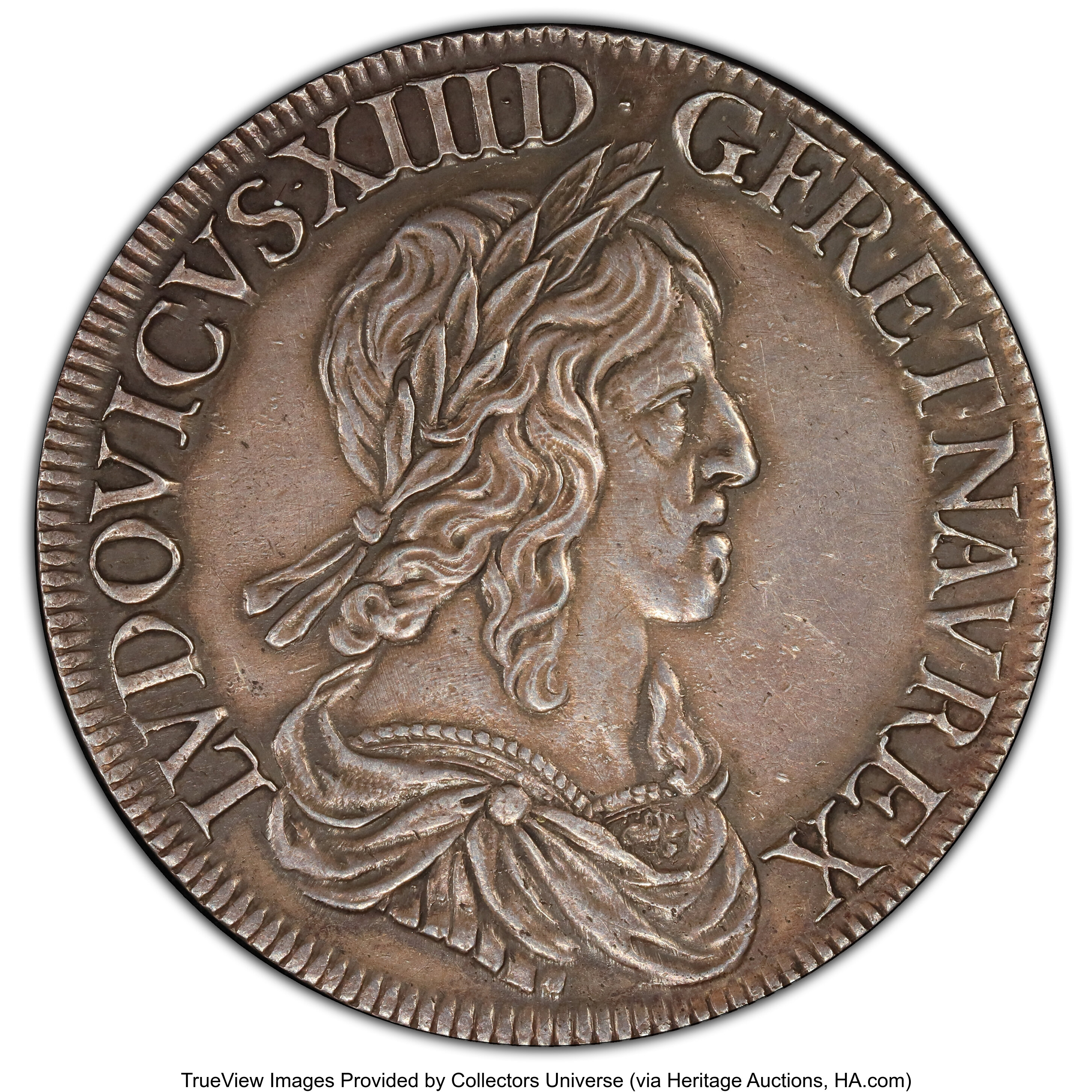 France: Louis XIII silver Ecu 1642-A AU Details (Cleaned) PCGS | Lot ...