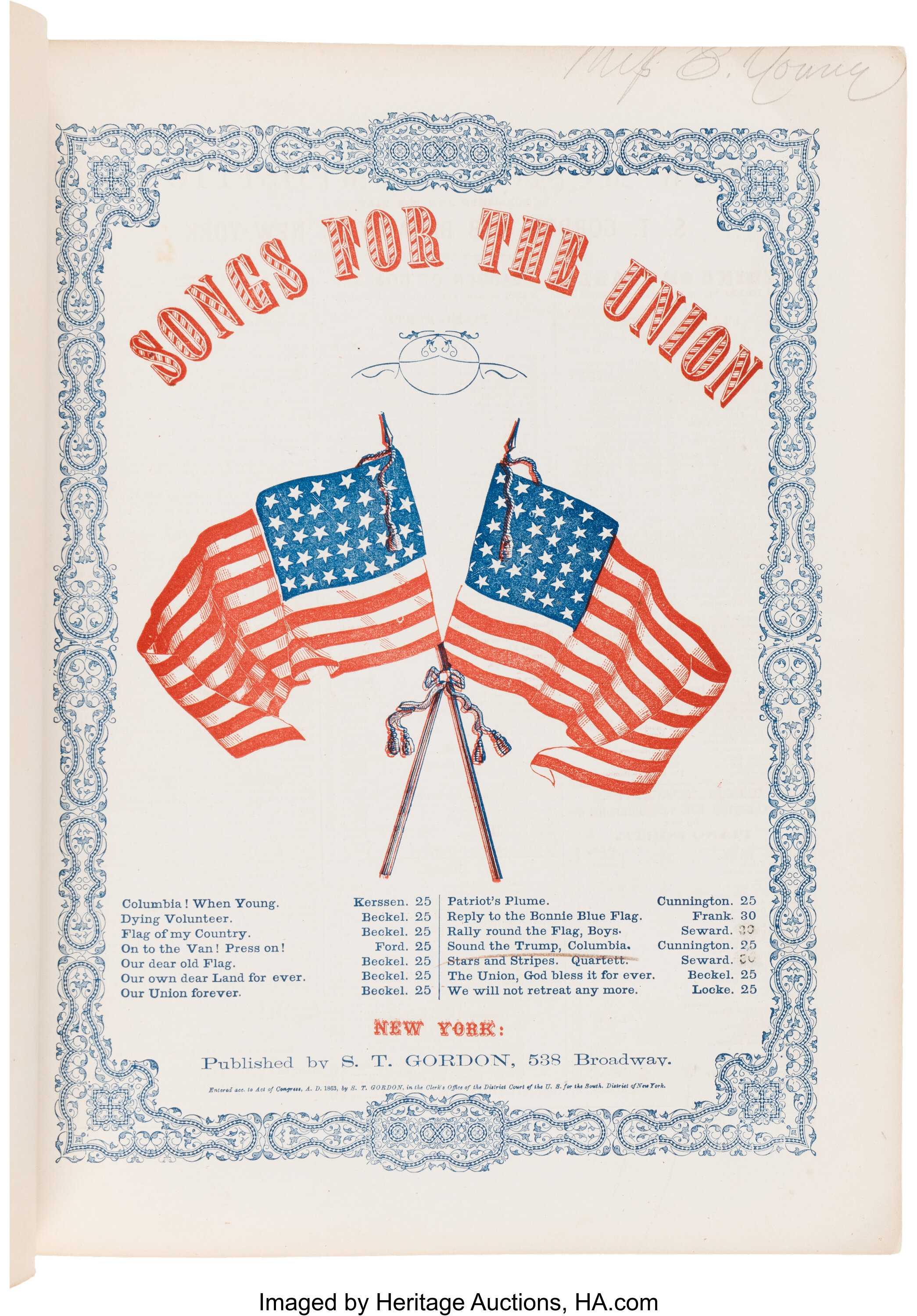 Civil War Sheet Music: Twenty Three Pieces.... Military & Patriotic ...
