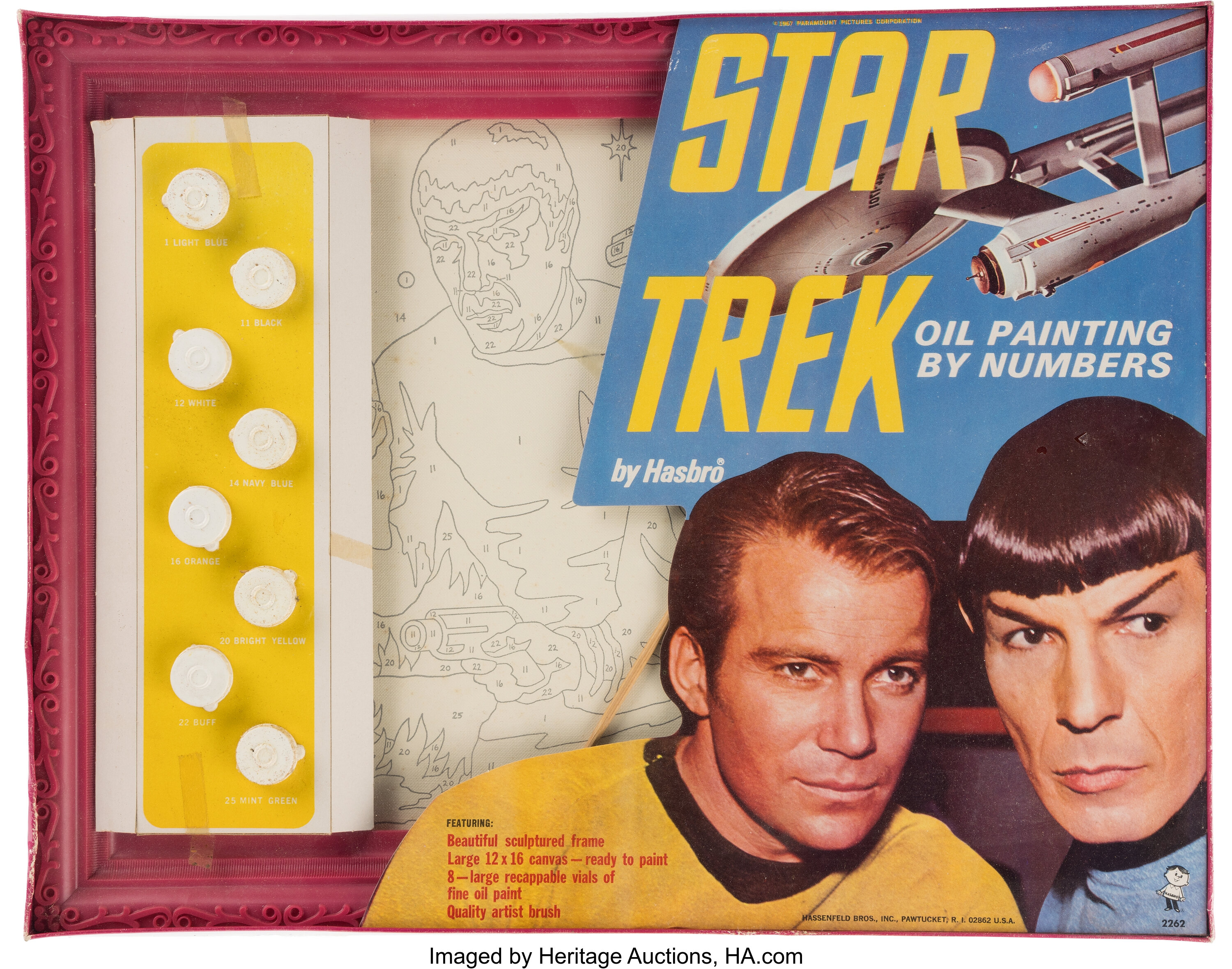Star Trek Oil Painting by Numbers with Frame (Hasbro, 1967).... | Lot ...