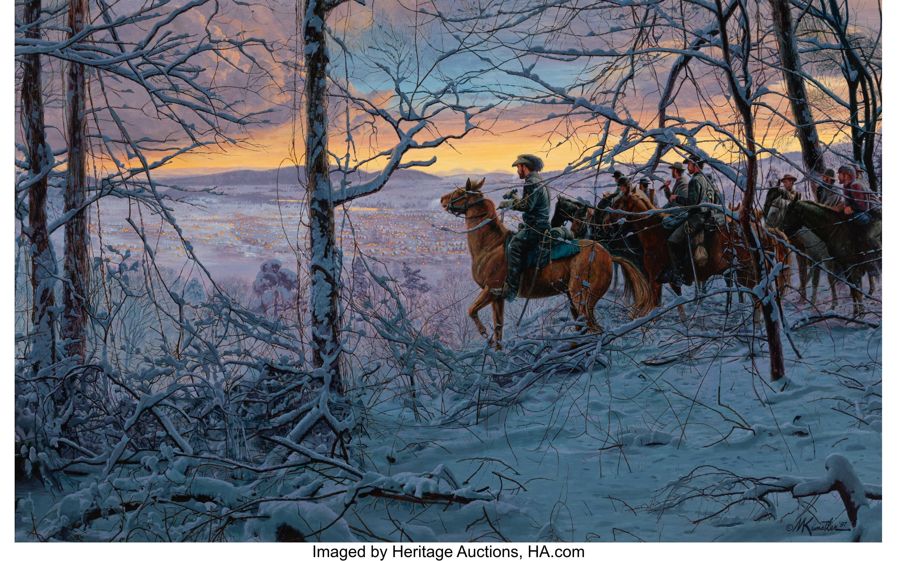 Morton Künstler (American, b. 1931). While the Enemy Rests, 1997. | Lot ...