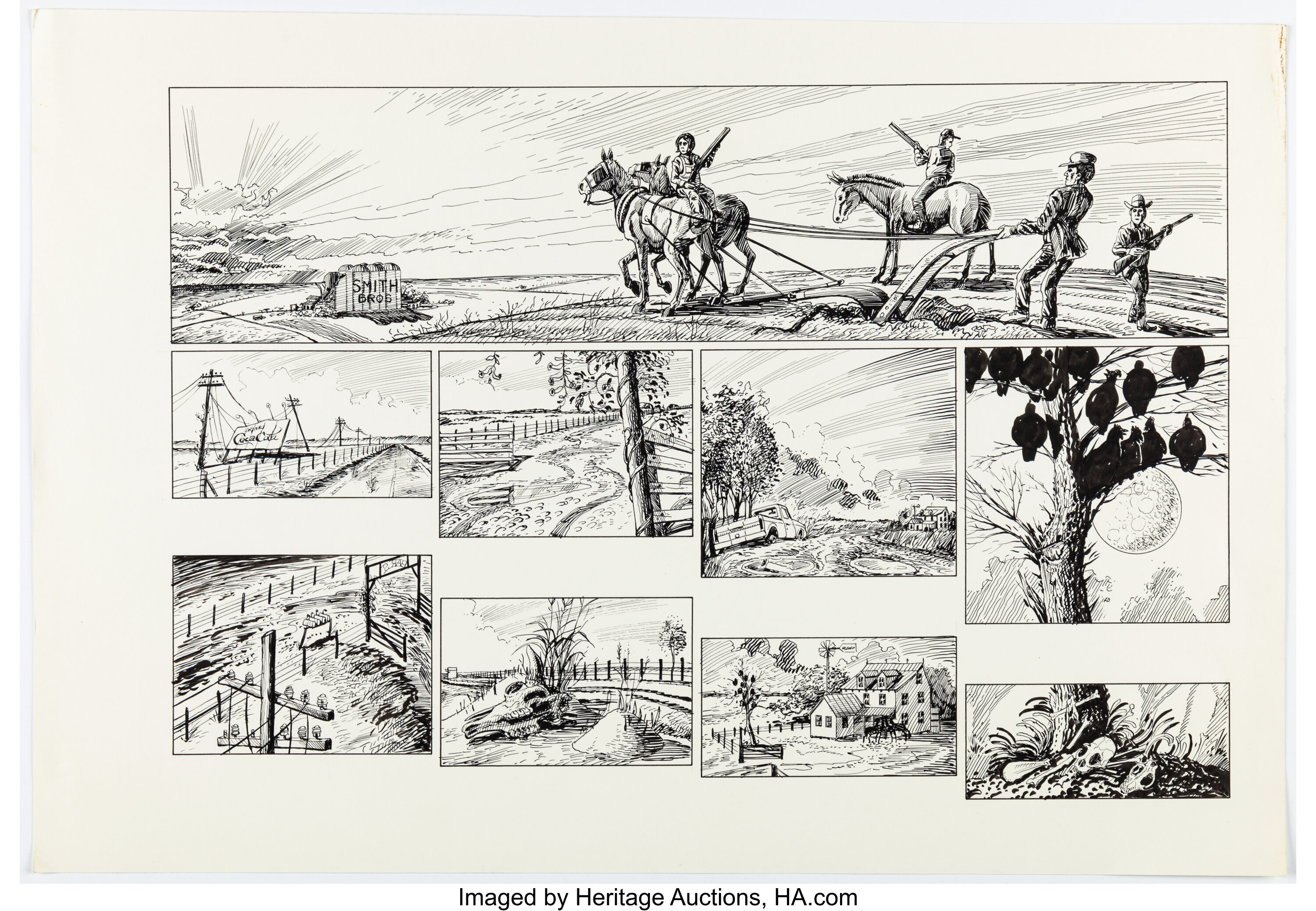 Eric Vincent Alien Fire #1 Story Page Elements Original Art | Lot ...