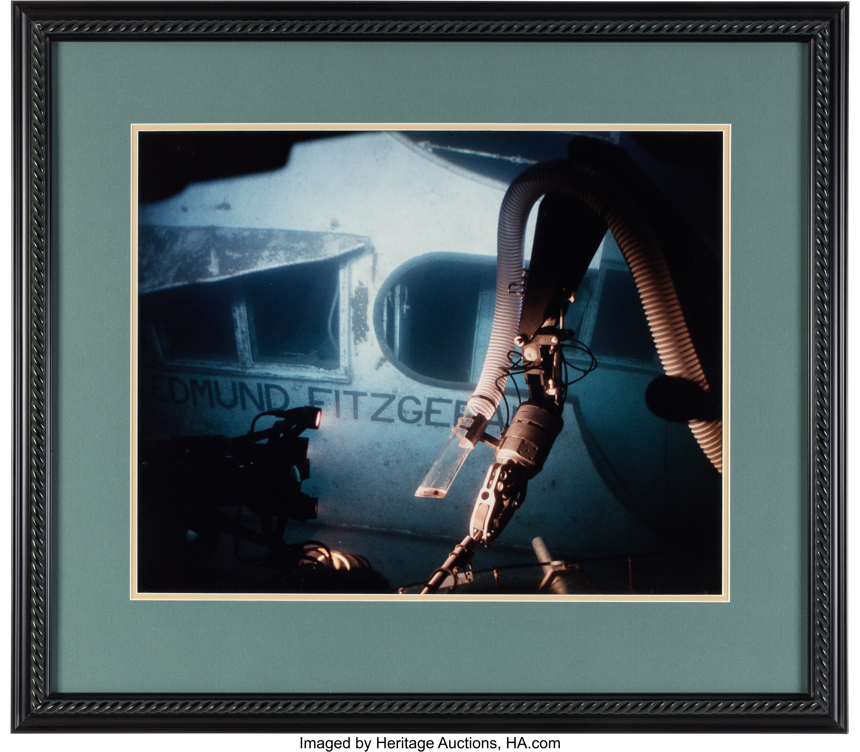 Gordon Lightfoot Owned Edmund Fitzgerald Wreckage Framed Photos | Lot ...