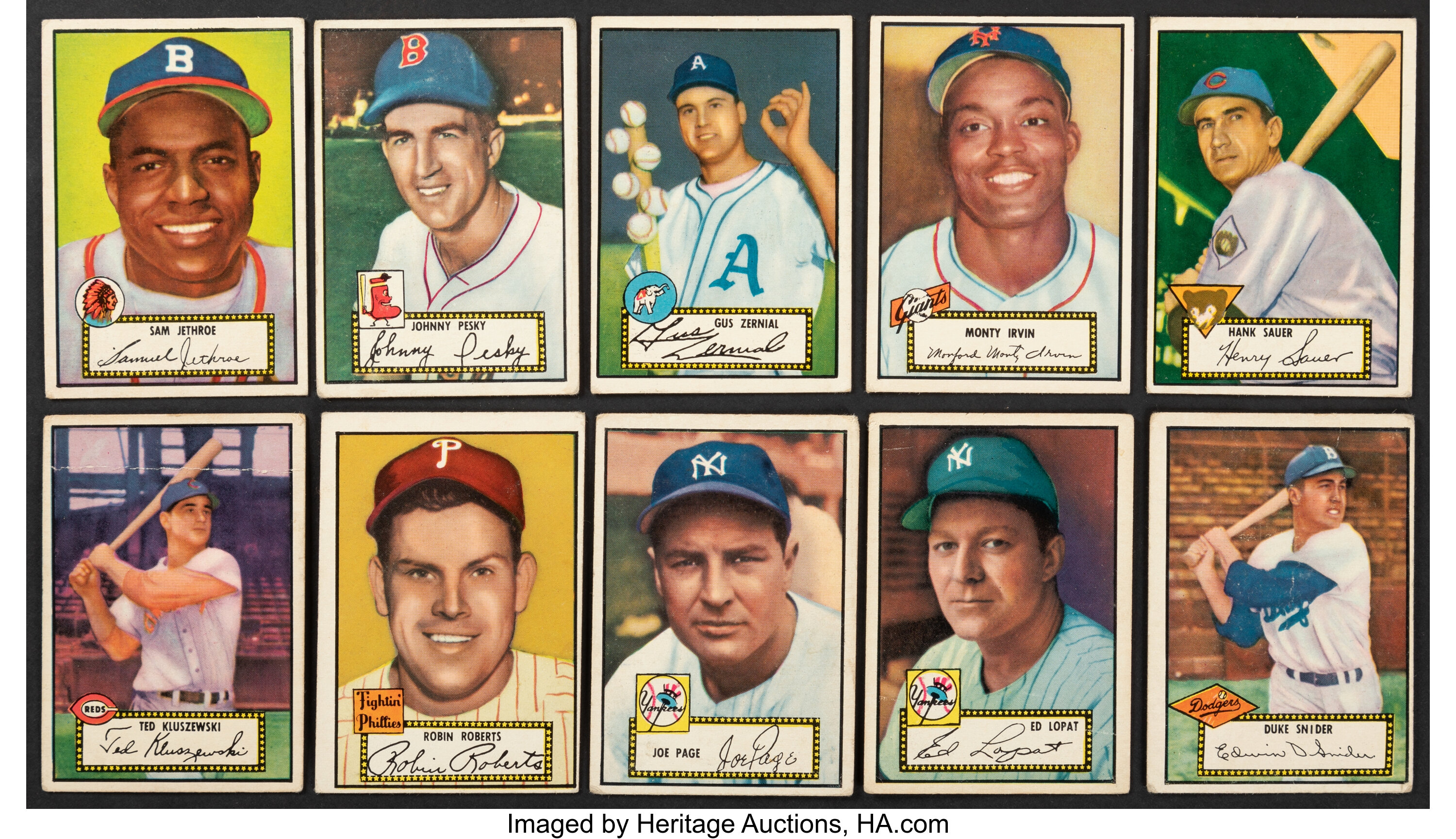 1952 Topps First Series Collection (61/80) - All Black Back | Lot ...
