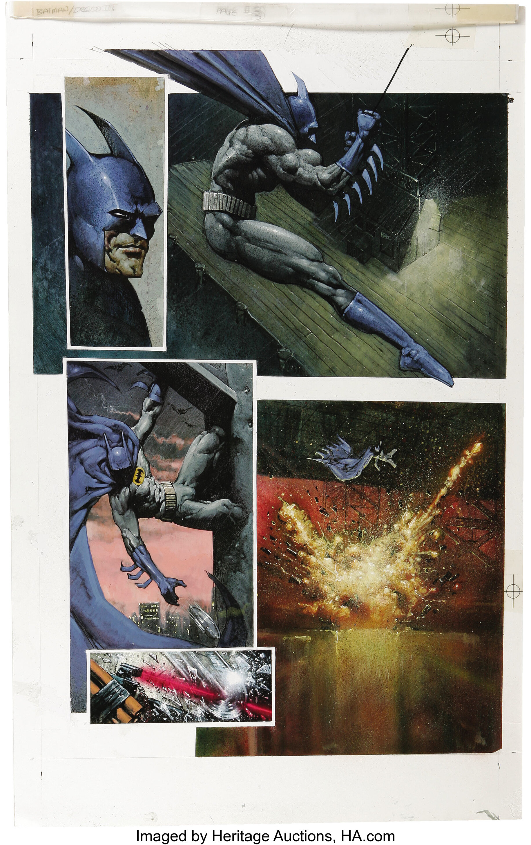 Carl Critchlow - Batman/Judge Dredd: The Ultimate Riddle, page 3 | Lot ...
