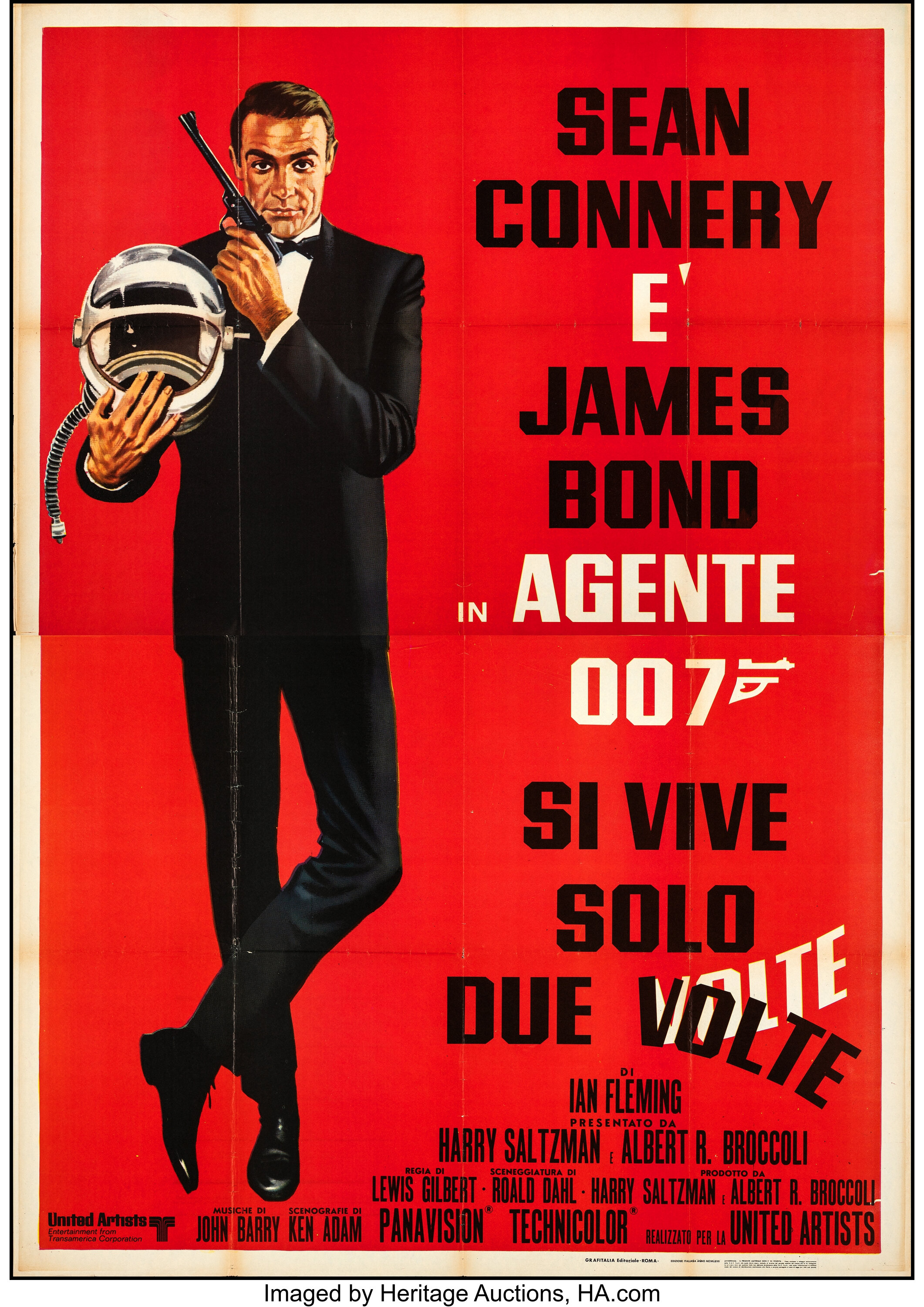 You Only Live Twice (United Artists, R-1970s). Folded, Very Fine ...