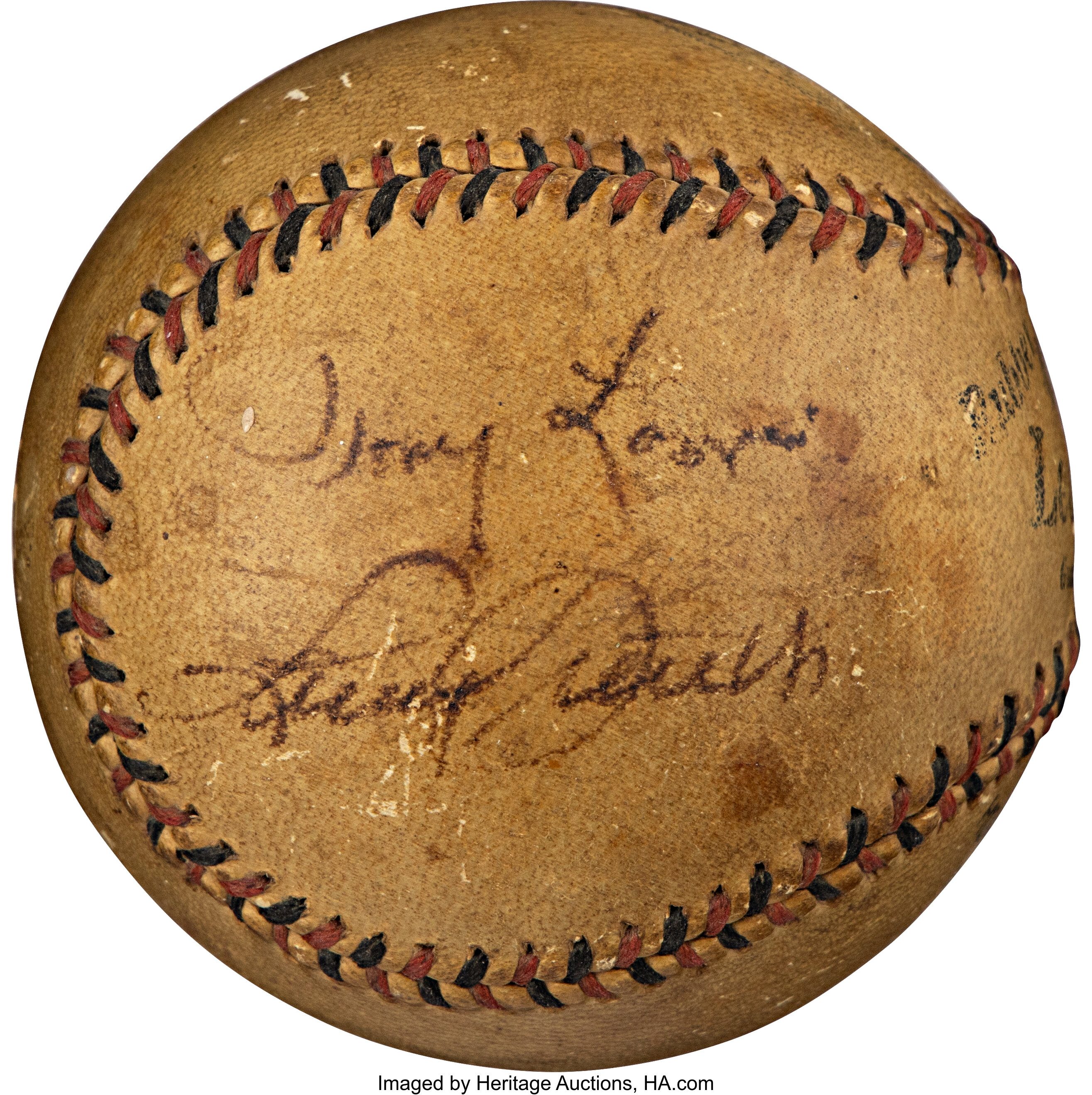 1938 Chicago Cubs Partial Team Signed Baseball with Lazzeri & | Lot ...