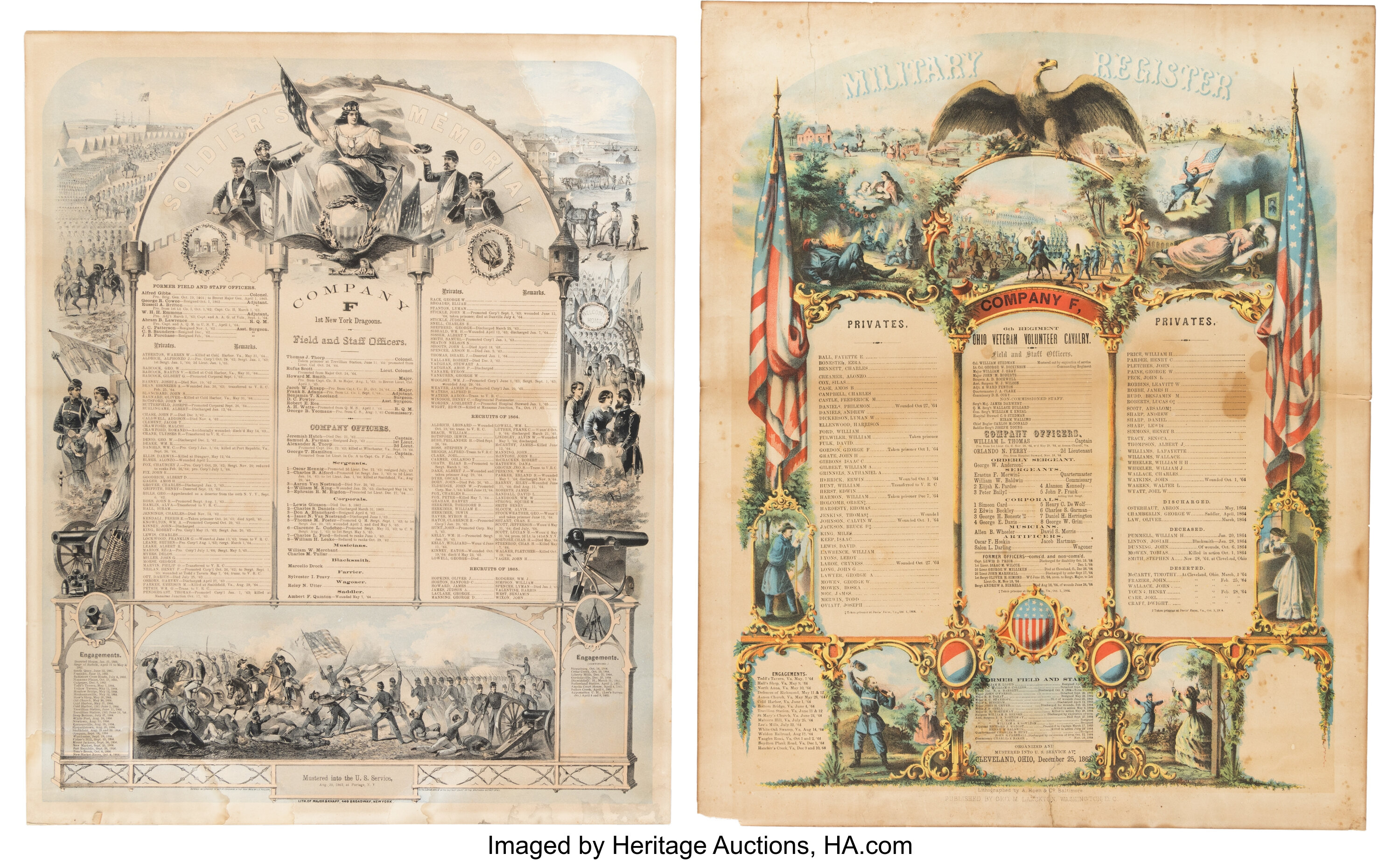 Civil War Era Posters.. ... (Total: 2 Items) Military & Patriotic | Lot ...