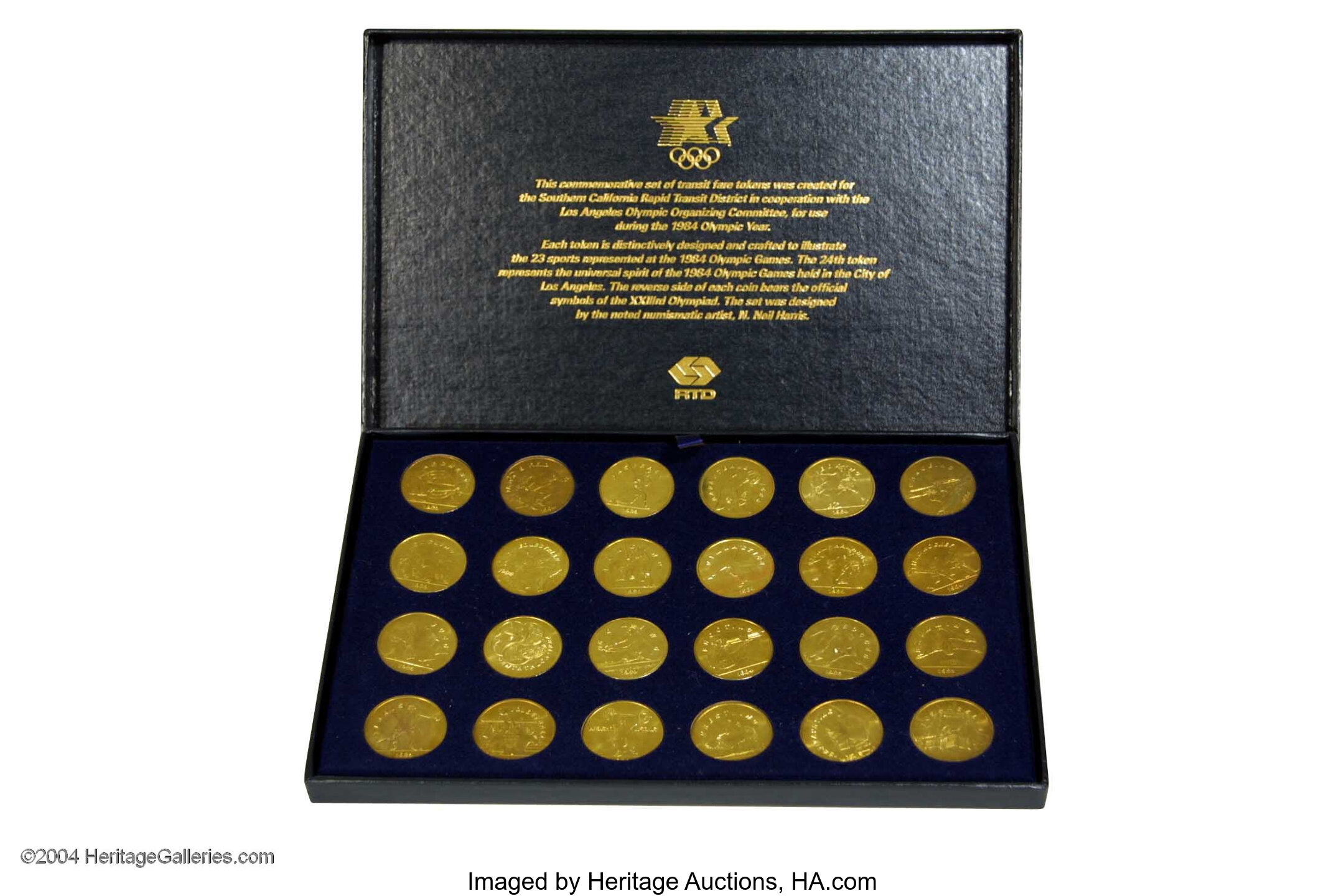 (1984 Olympics) Commemorative Coin Set Autographs | Lot #981 | Heritage ...