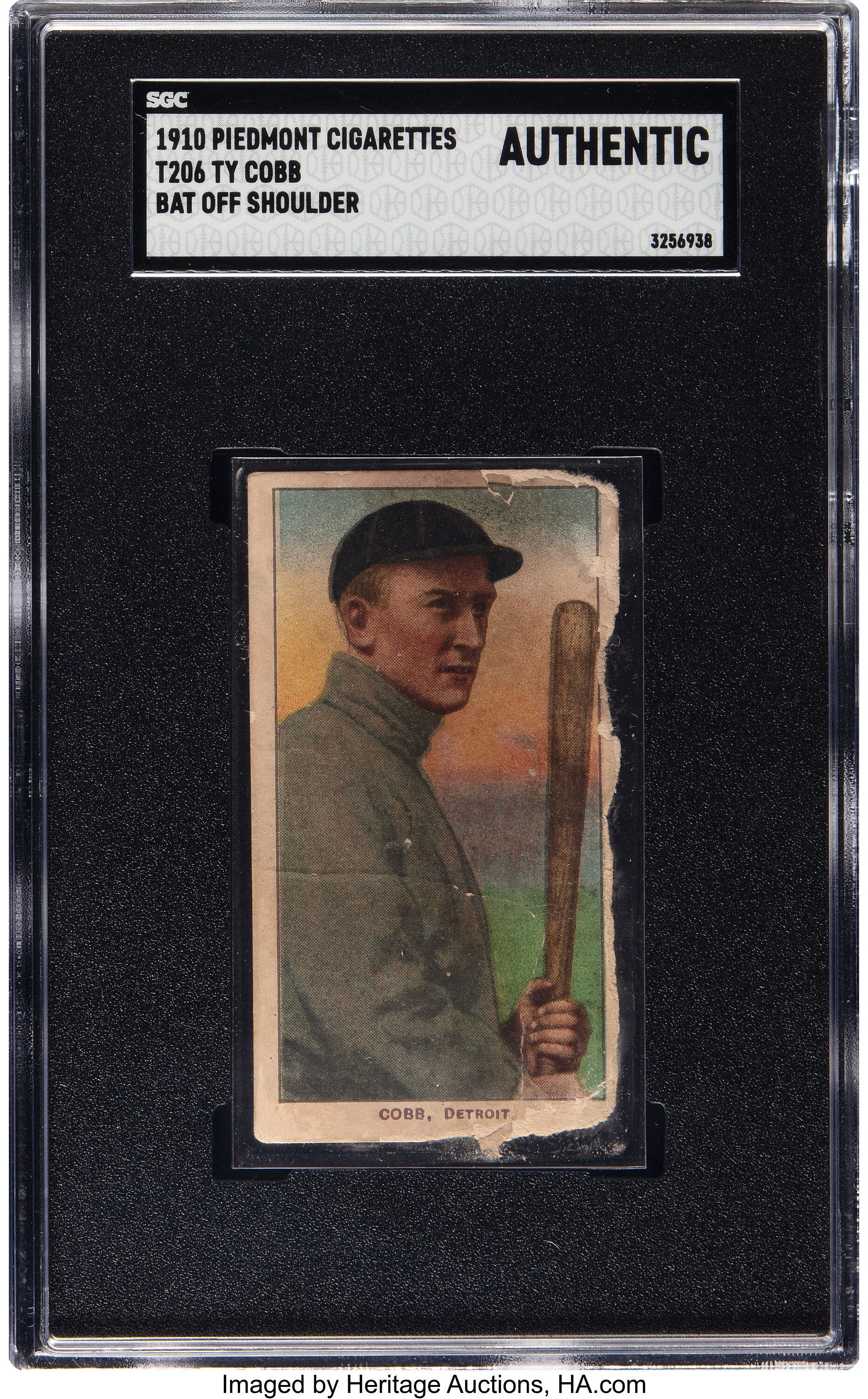 1909-11 T206 Piedmont 350 Ty Cobb (Bat Off Shoulder) SGC Authentic ...