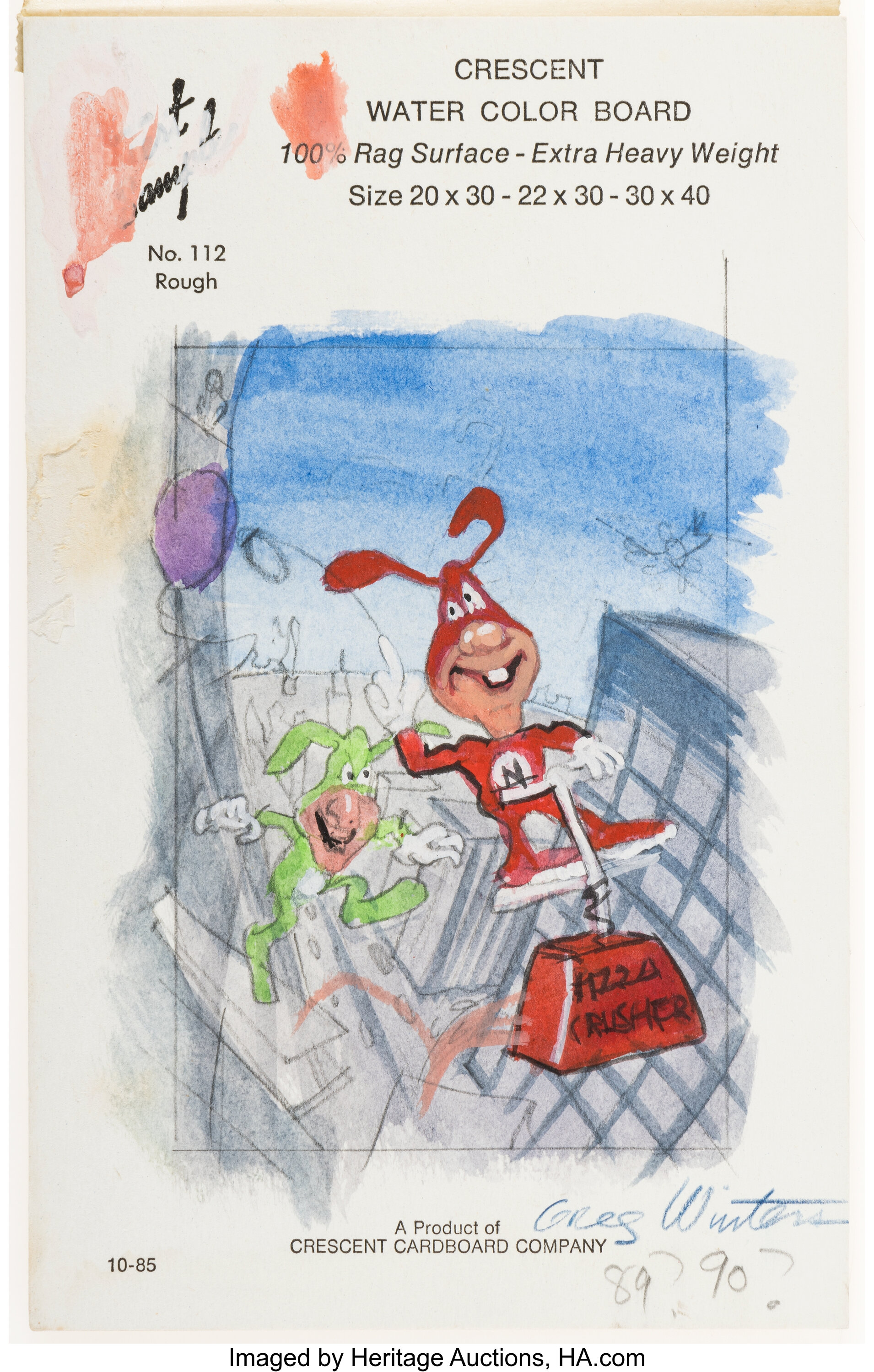 Greg Winters Yo! Noid Color Composition Original Video Game Box Art ...