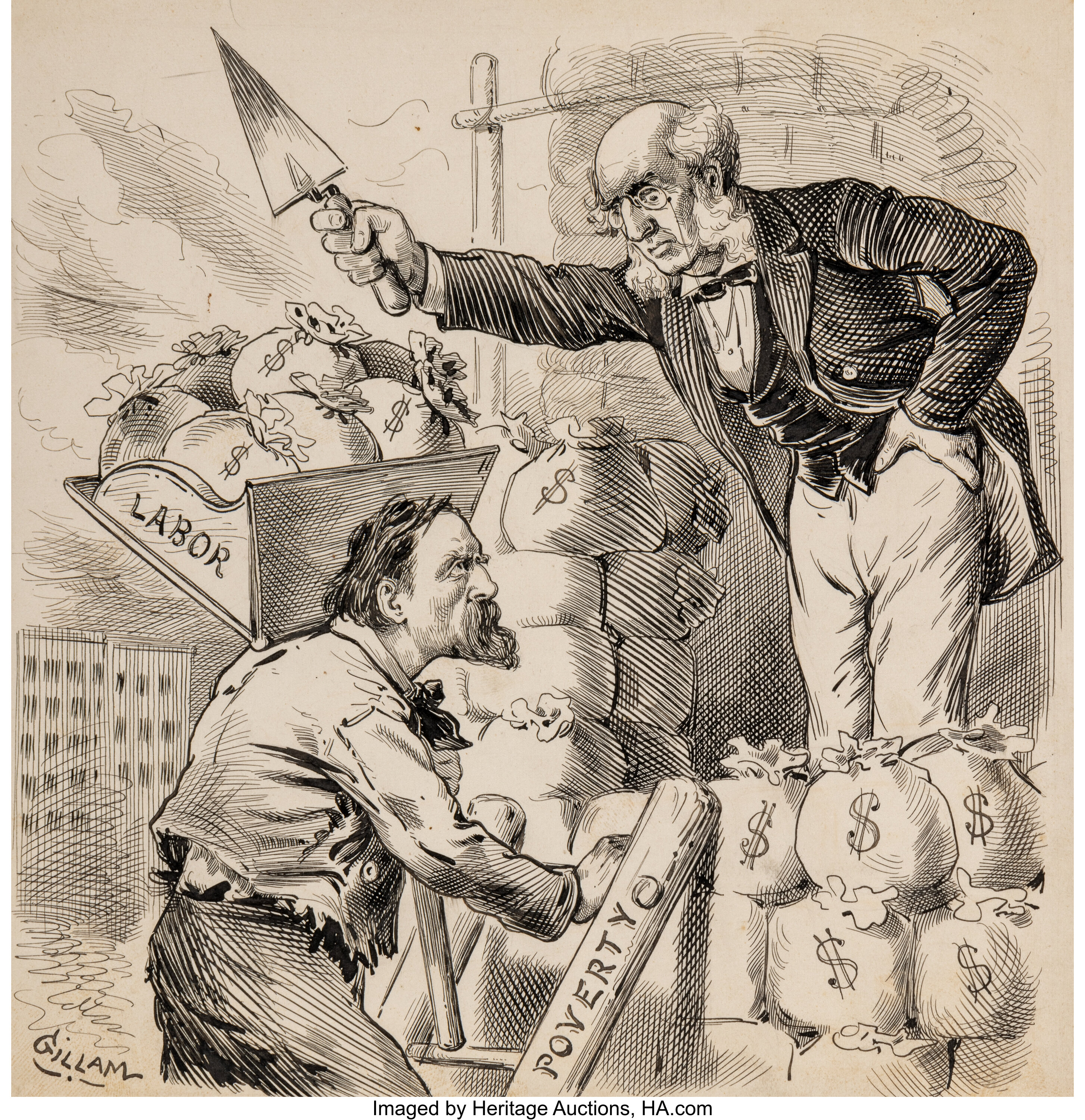 Bernhard Gillam (British/American, 1856-1896). A Fair Division of | Lot ...