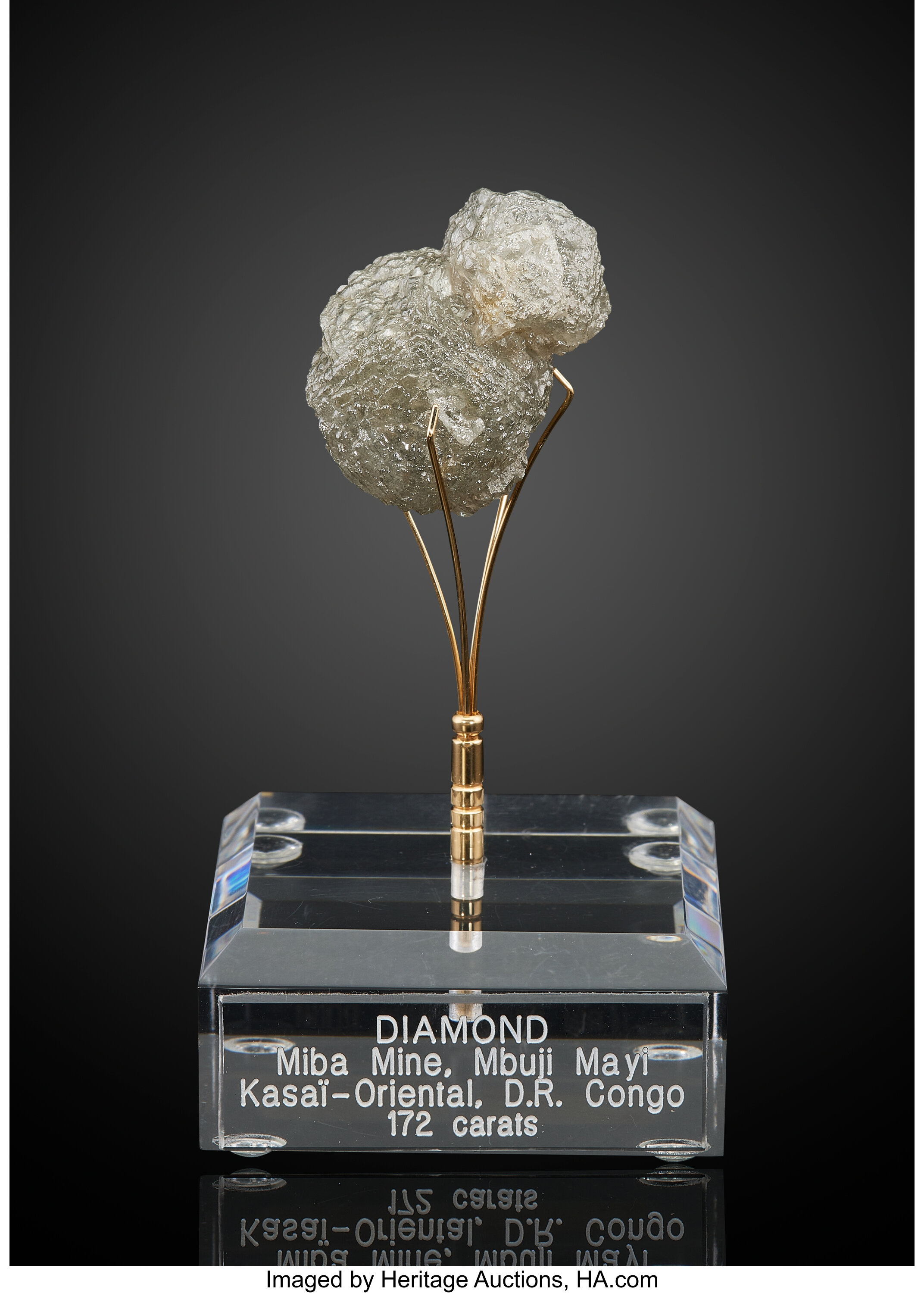 Diamond. Miba Mine, Mbuji-Mayi, Kasaï-Oriental, DR Congo. 3.5 x 2.5 ...