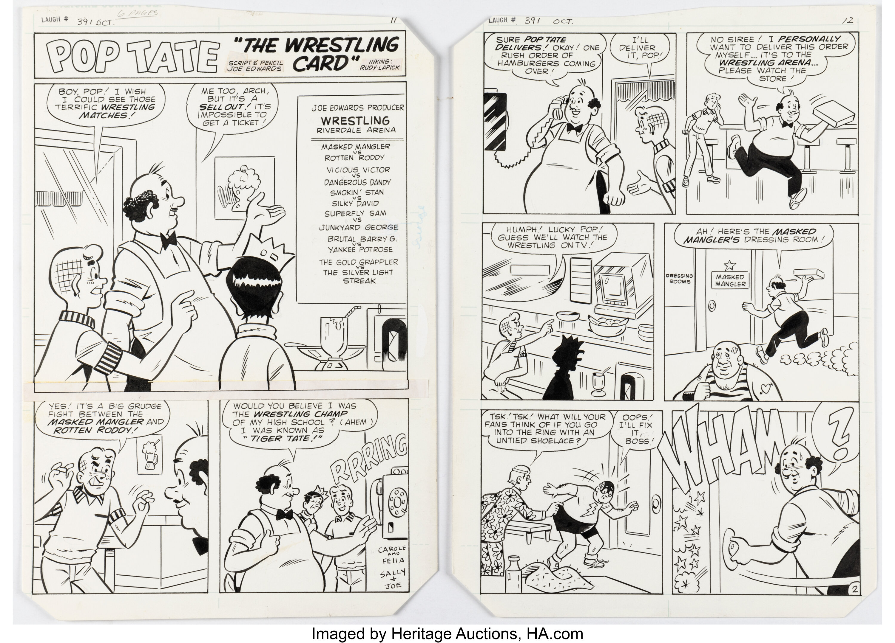 Joe Edwards and Rudy Lapick Laugh Comics #391 Complete 6-Page Story ...