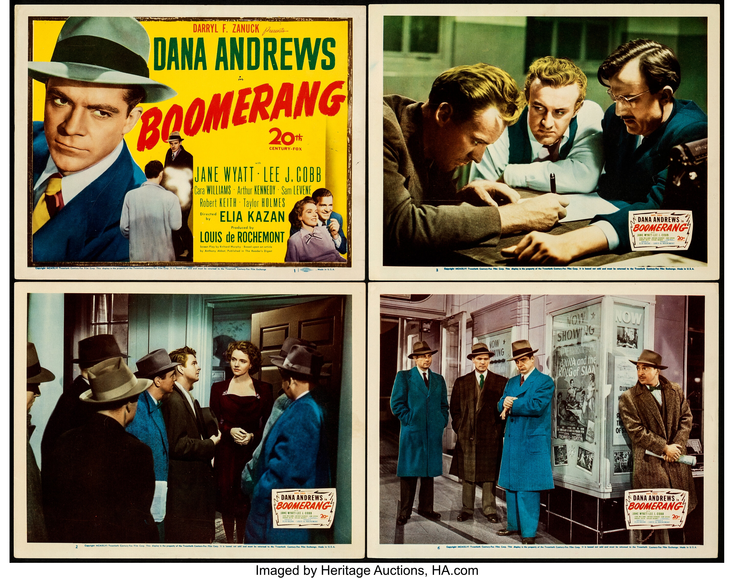 Boomerang (20th Century Fox, 1947). Very Fine. Title Lobby Card | Lot ...